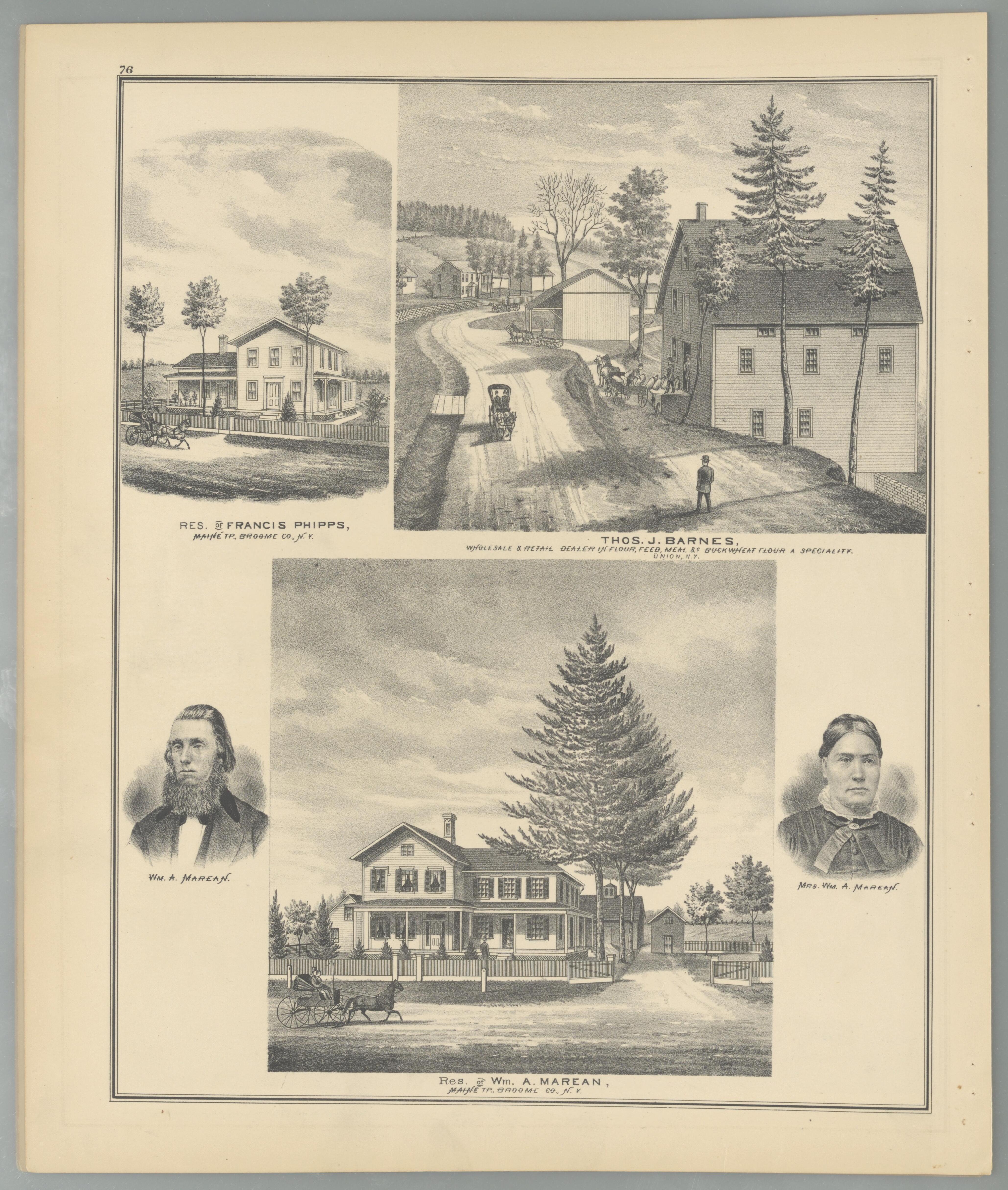 Old Map of , Broome County, New York [1876] Image 70 of Combination ...
