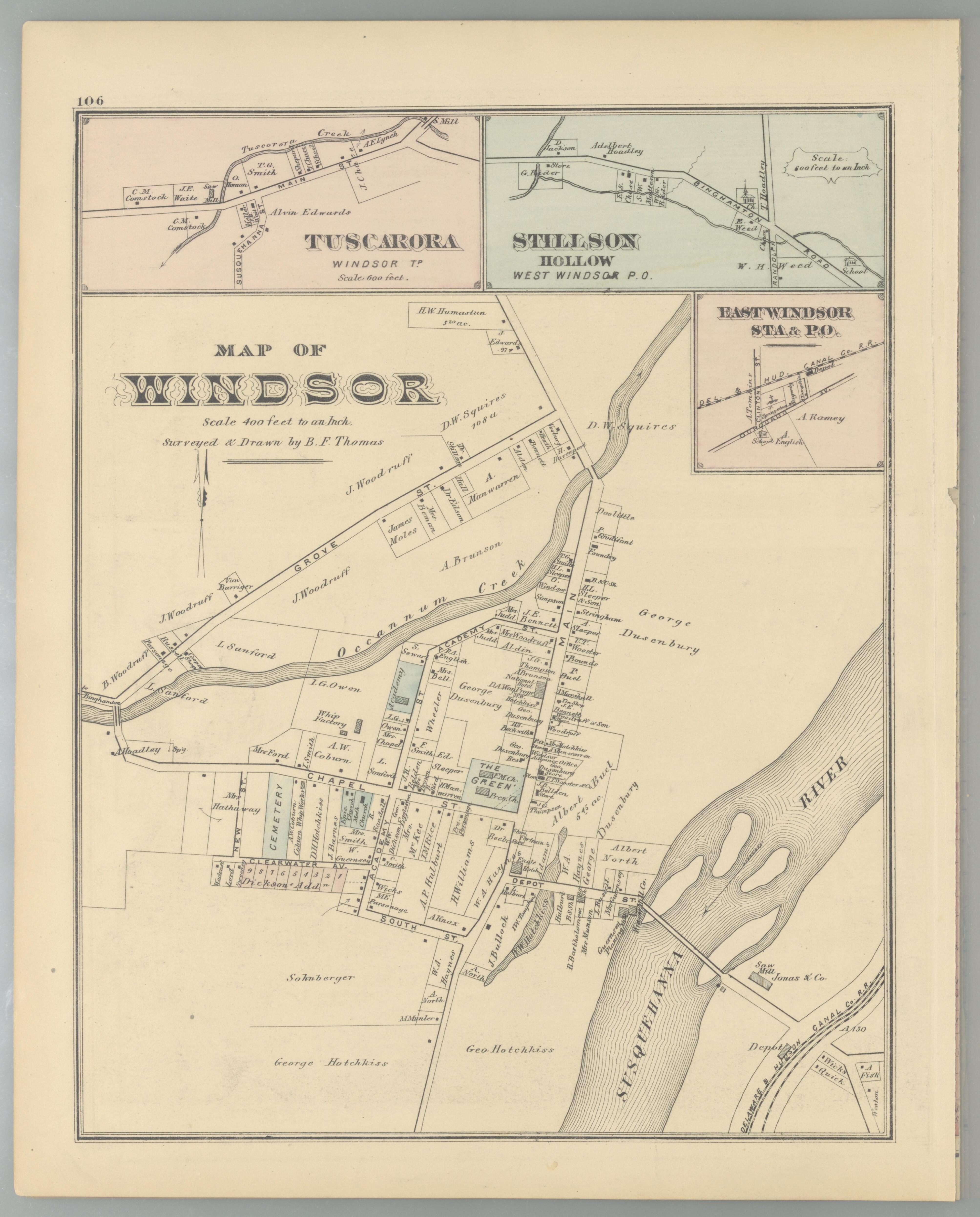 Old Map of , Broome County, New York [1876] Image 103 of Combination ...