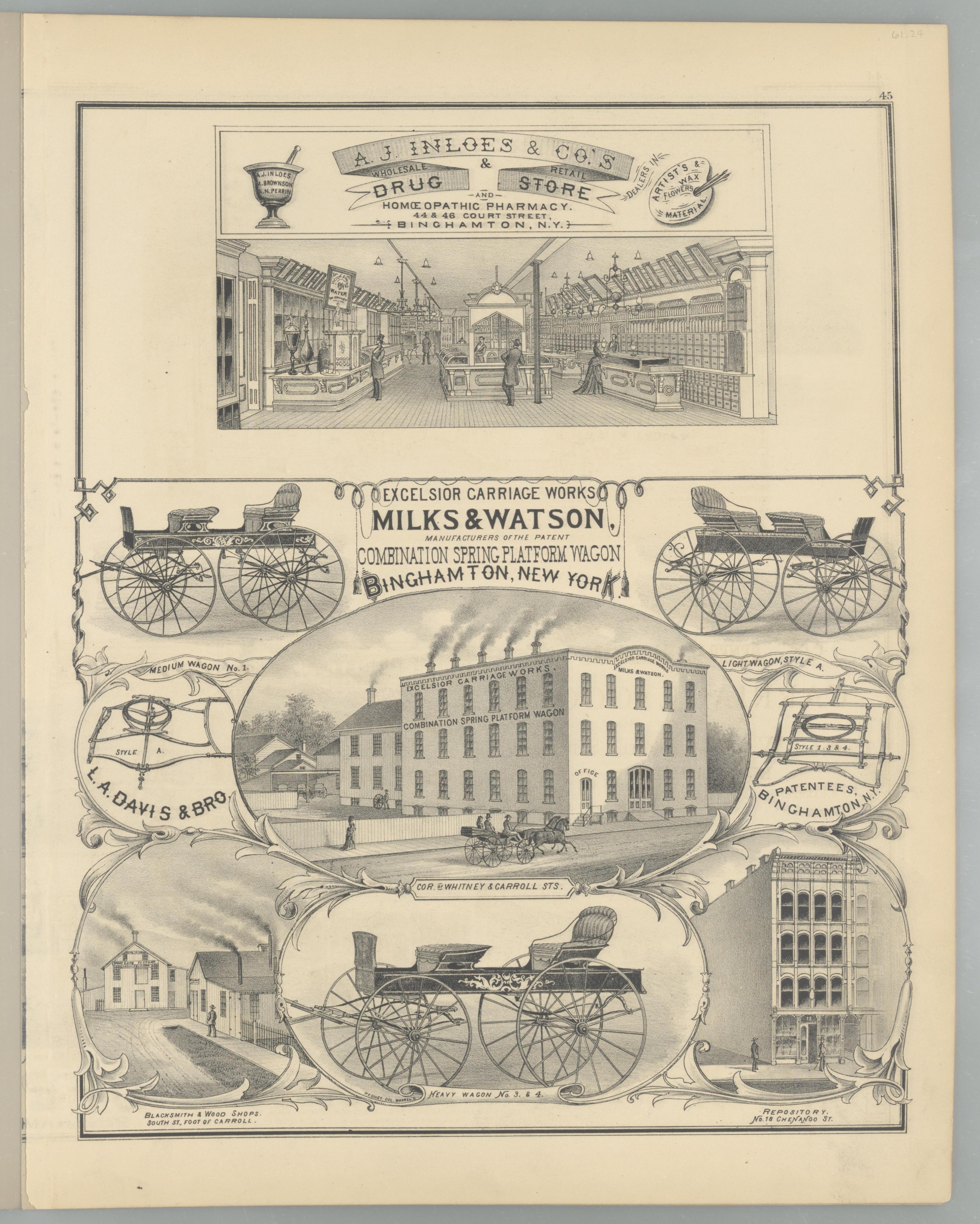 Old Map of , Broome County, New York [1876] Image 39 of Combination ...