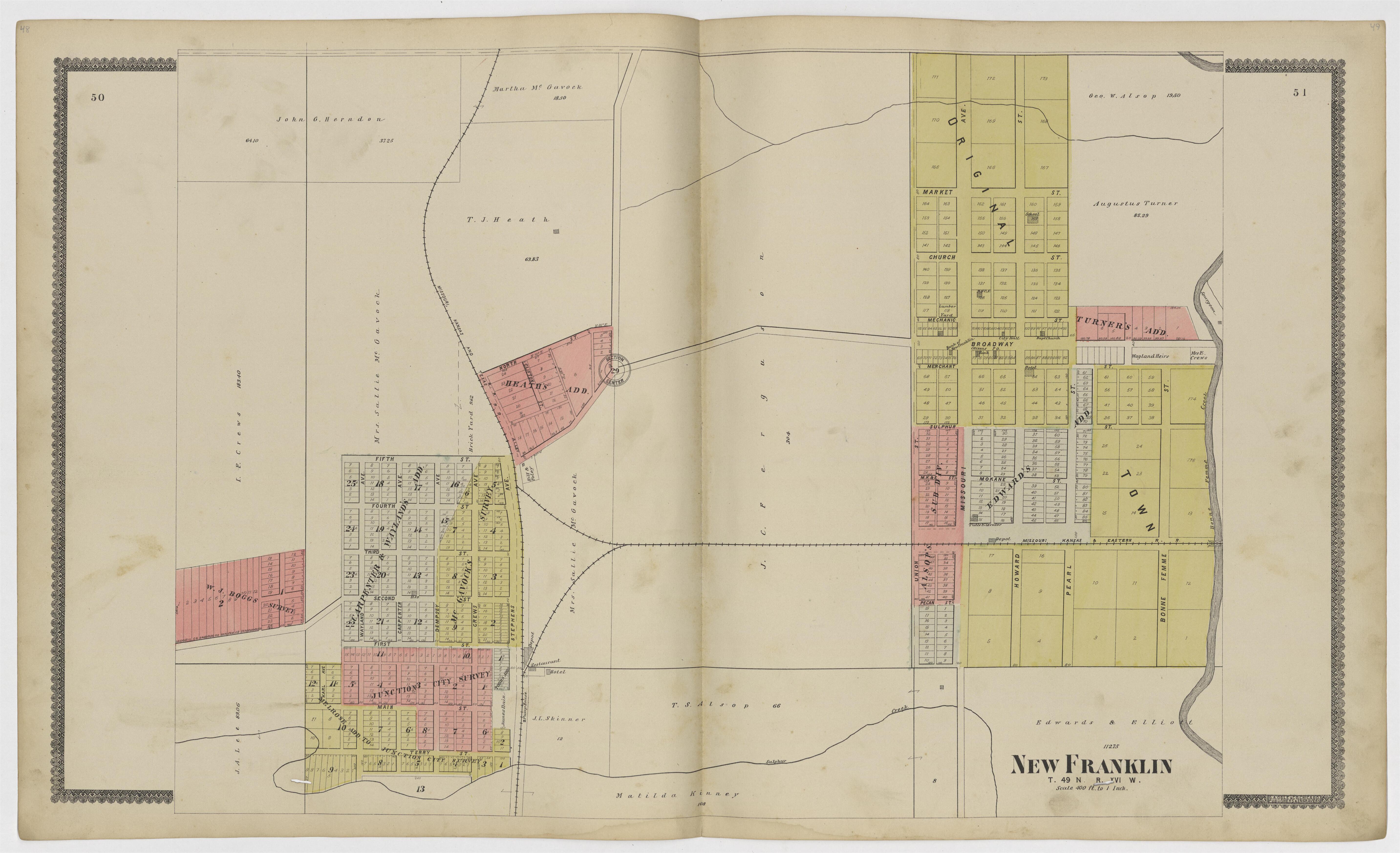 Old Map of Howard County, Missouri, [1897] Image 17 of Standard Atlas ...