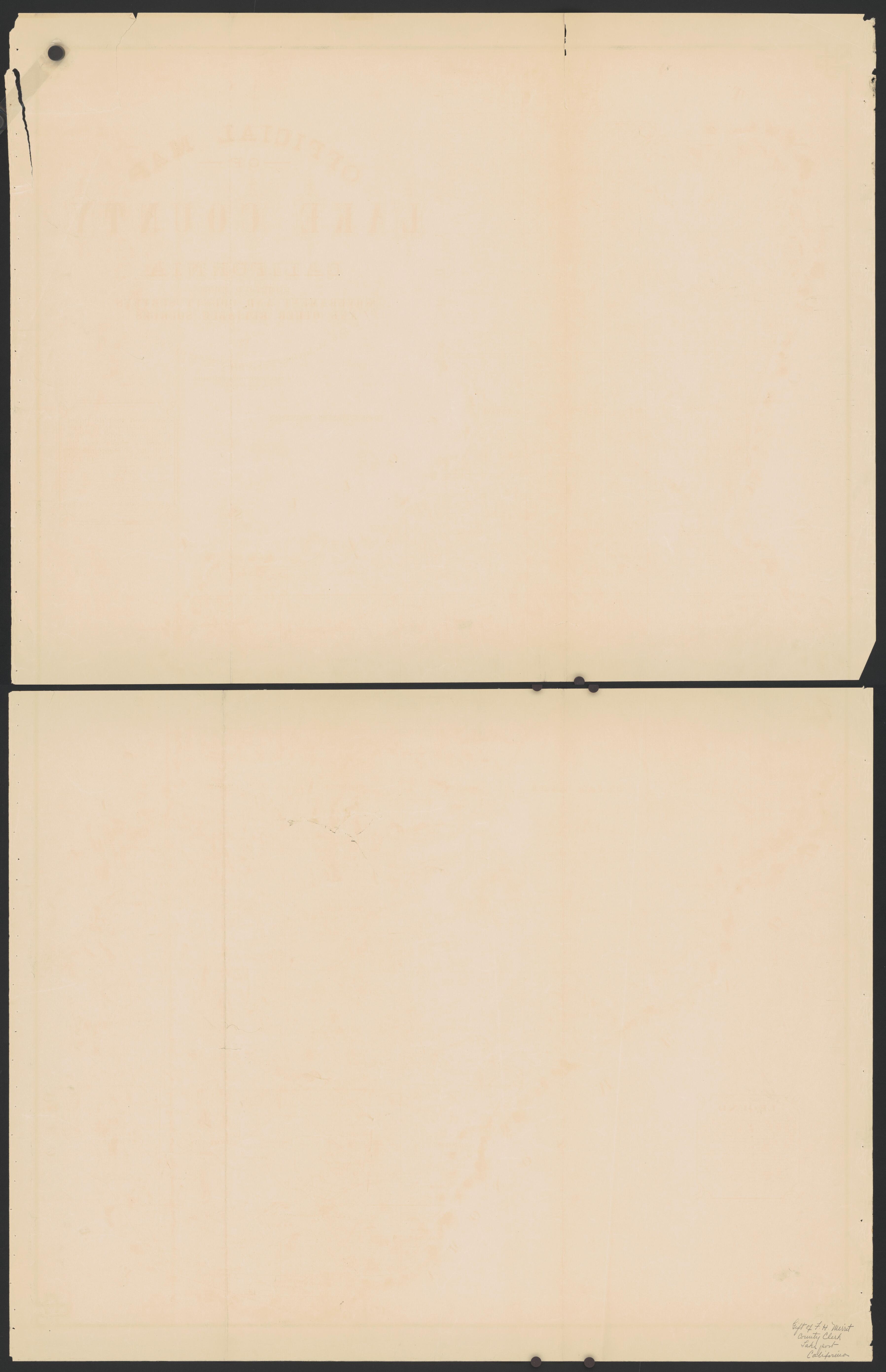 Old Map of California, Lassen County, [1861] CA Drawer 149, Folder 04 ...
