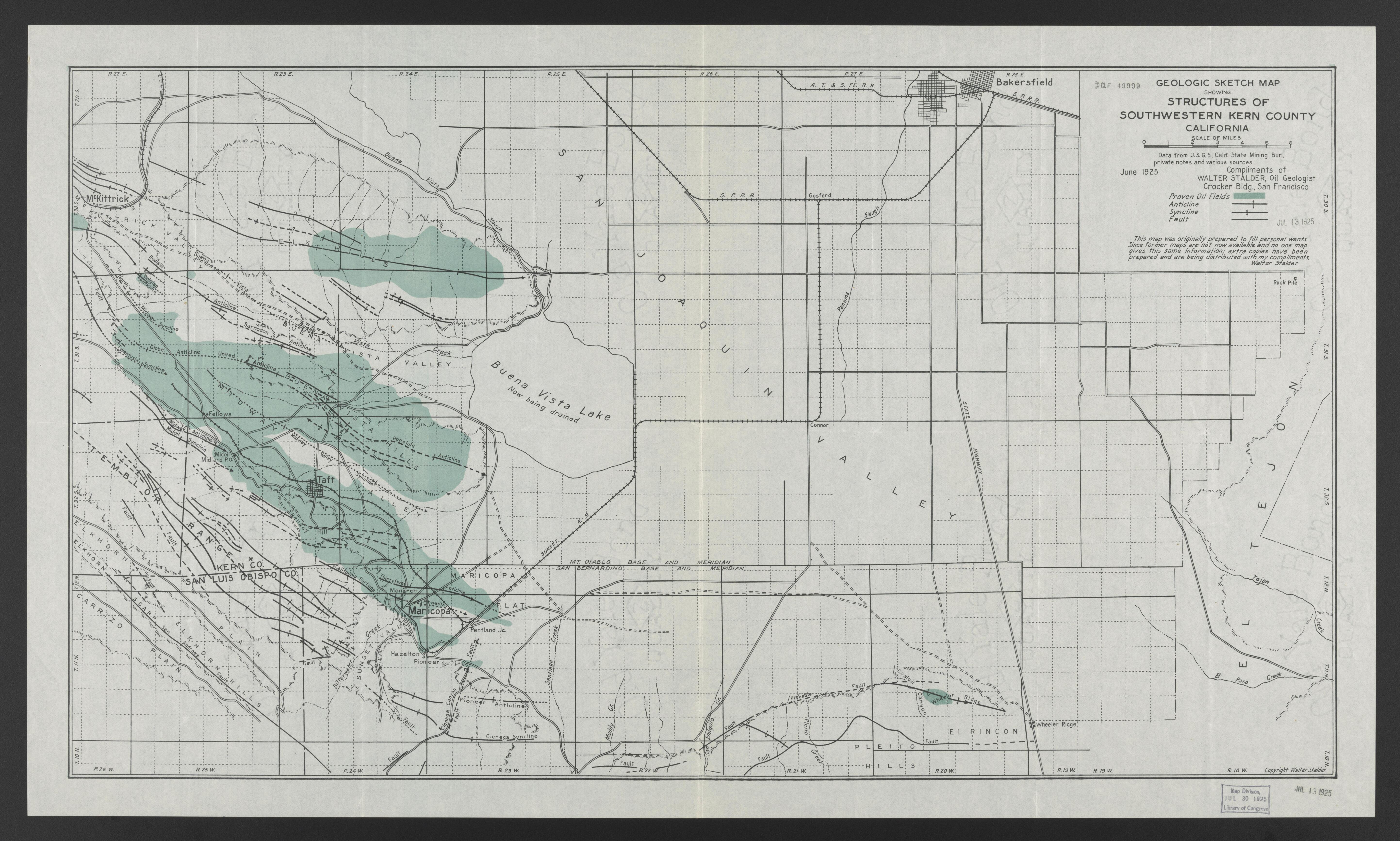 Old Map of California, Kern County, [1902] CA Drawer 145, Folder 19 ...