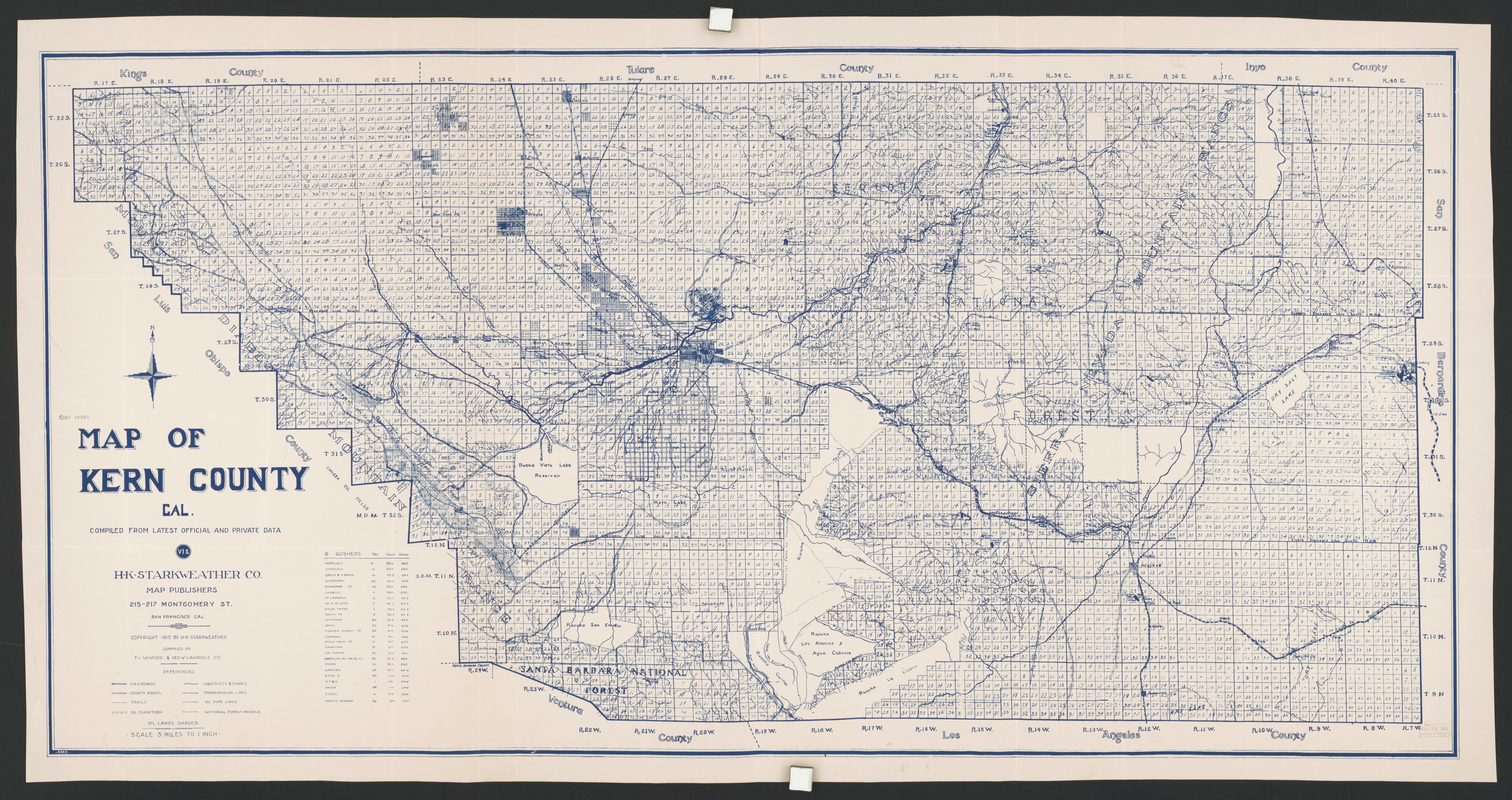 Old Map of California, Kern County, [1902] CA Drawer 145, Folder 09 ...