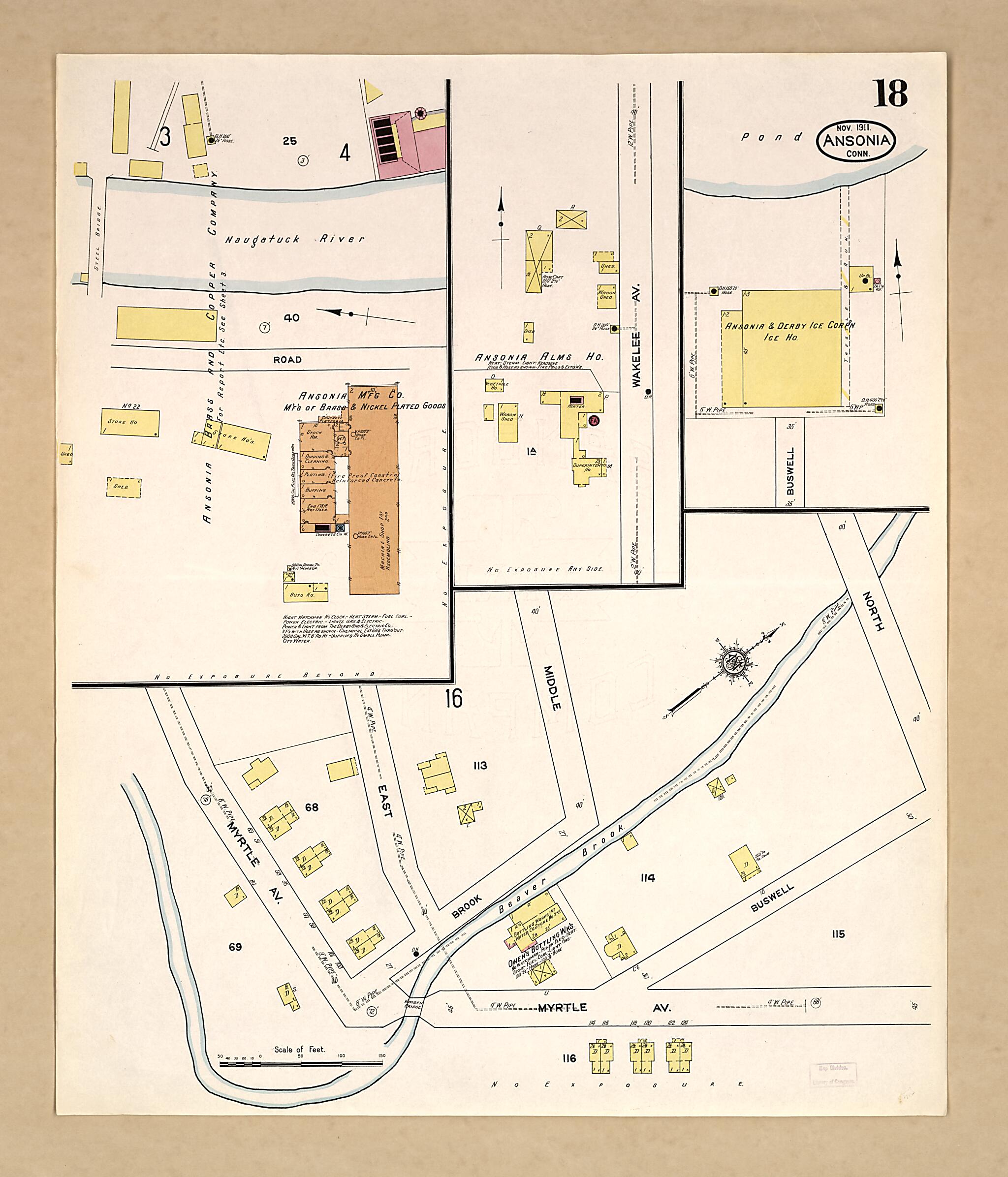 Old Map of Ansonia, New Haven County, Connecticut [1911] Ansonia, New ...