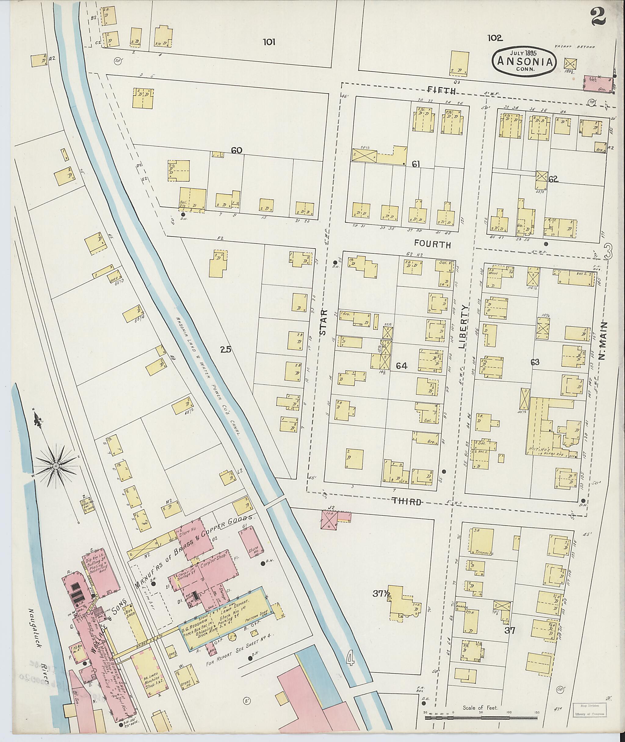 Old Map of Ansonia, New Haven County, Connecticut [1895] Ansonia, New ...