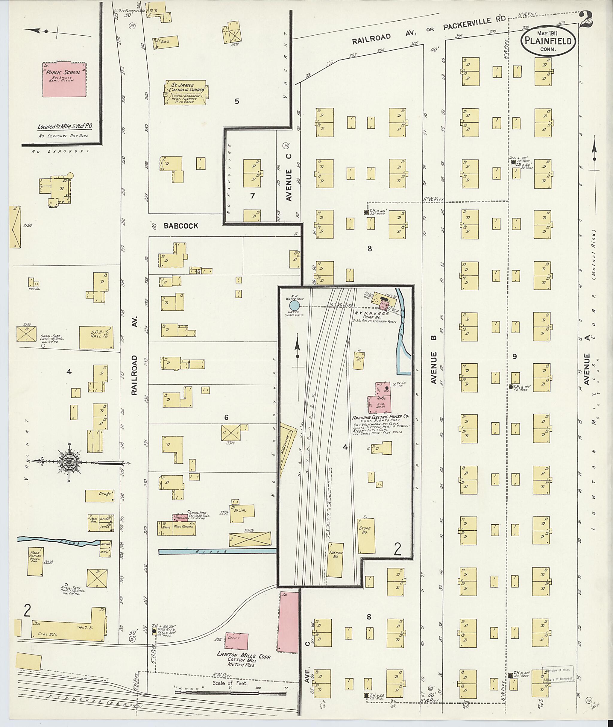 Old Map of Plainfield, Windham County, Connecticut [1911] Plainfield ...
