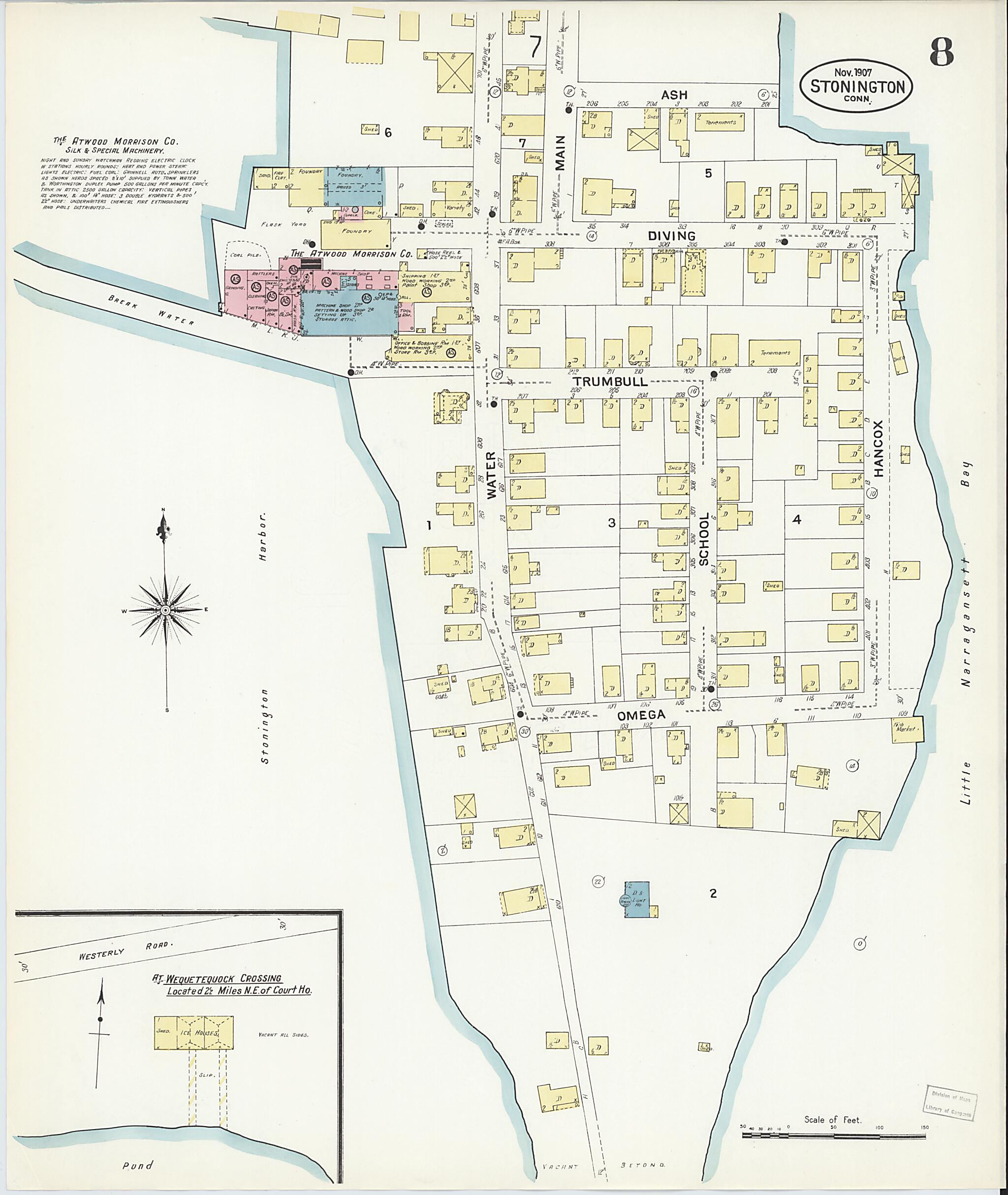 Old Map of Stonington, New London County, Connecticut [1907] Stonington ...