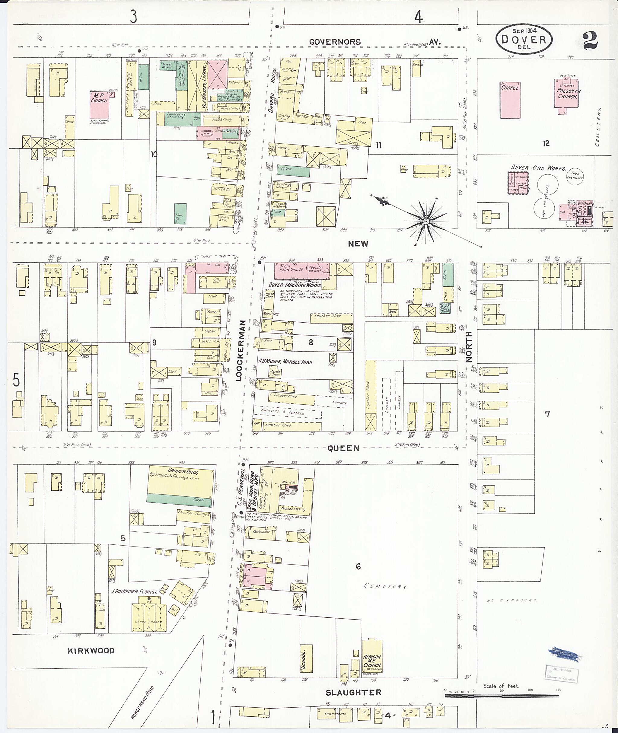 Old Map of Dover, Kent County, Delaware [1904] Dover, Kent County ...