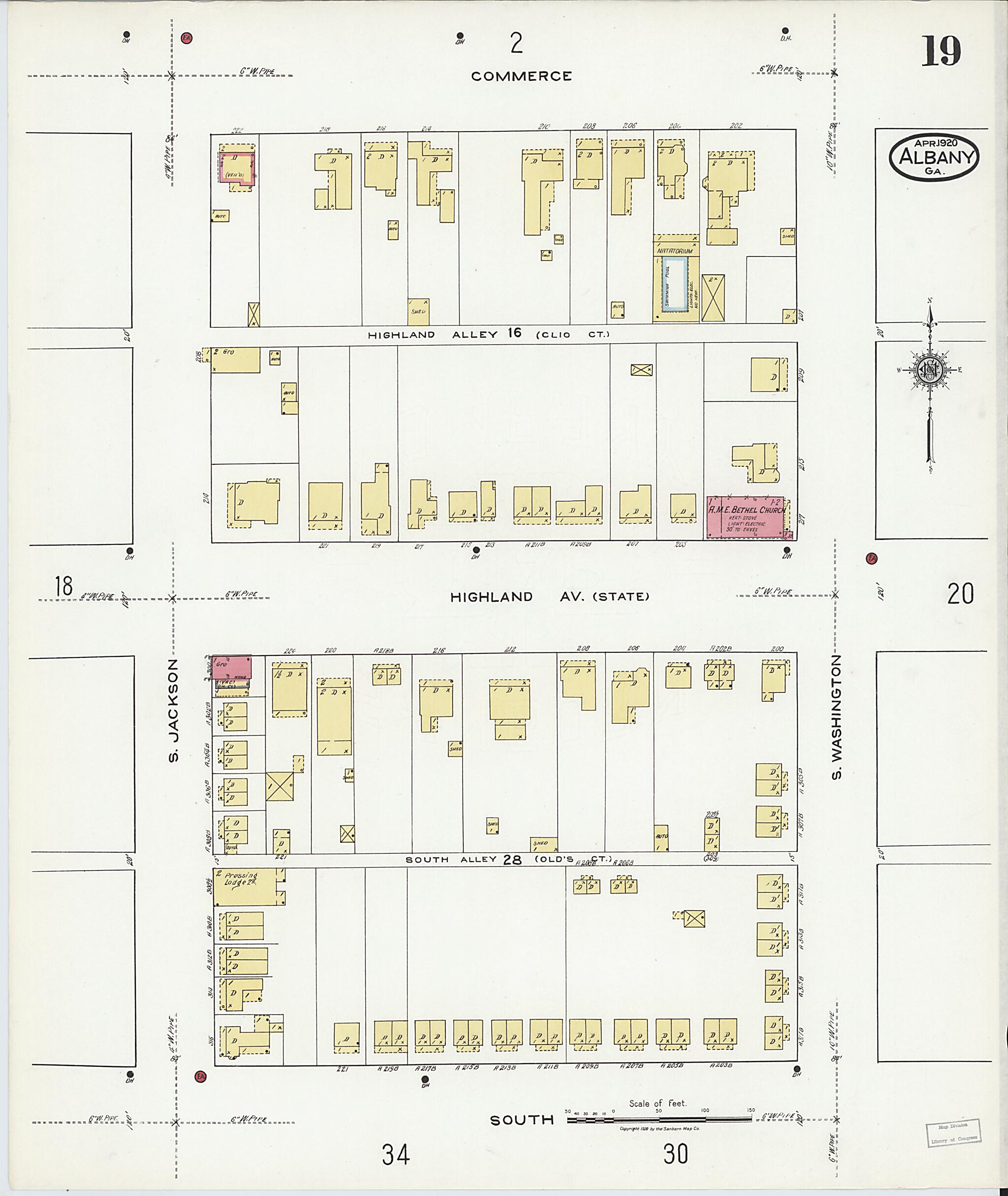 Old Map of Putney, Dougherty County, Georgia [1920] Albany, Dougherty ...