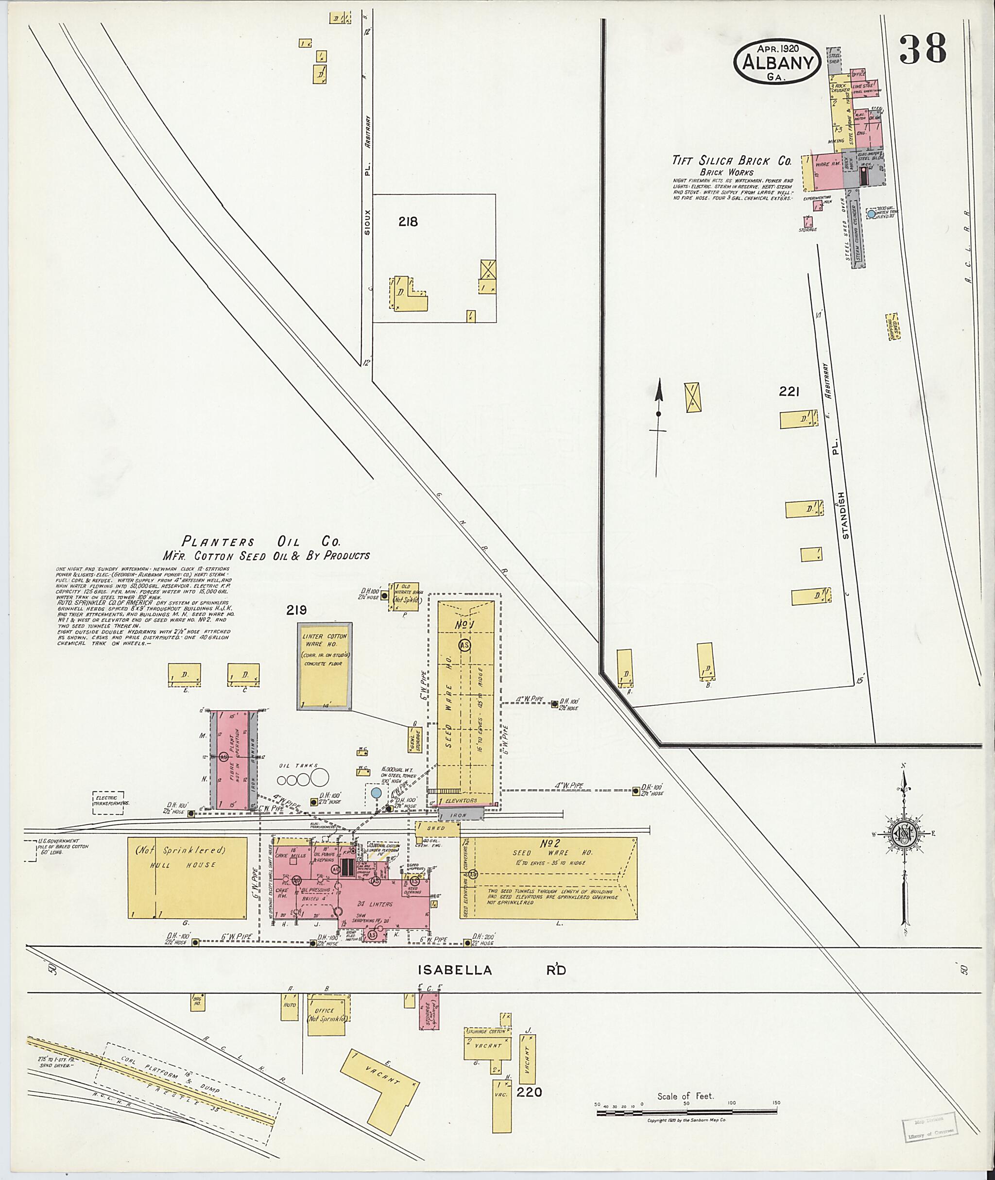 Old Map of Putney, Dougherty County, Georgia [1920] Albany, Dougherty ...