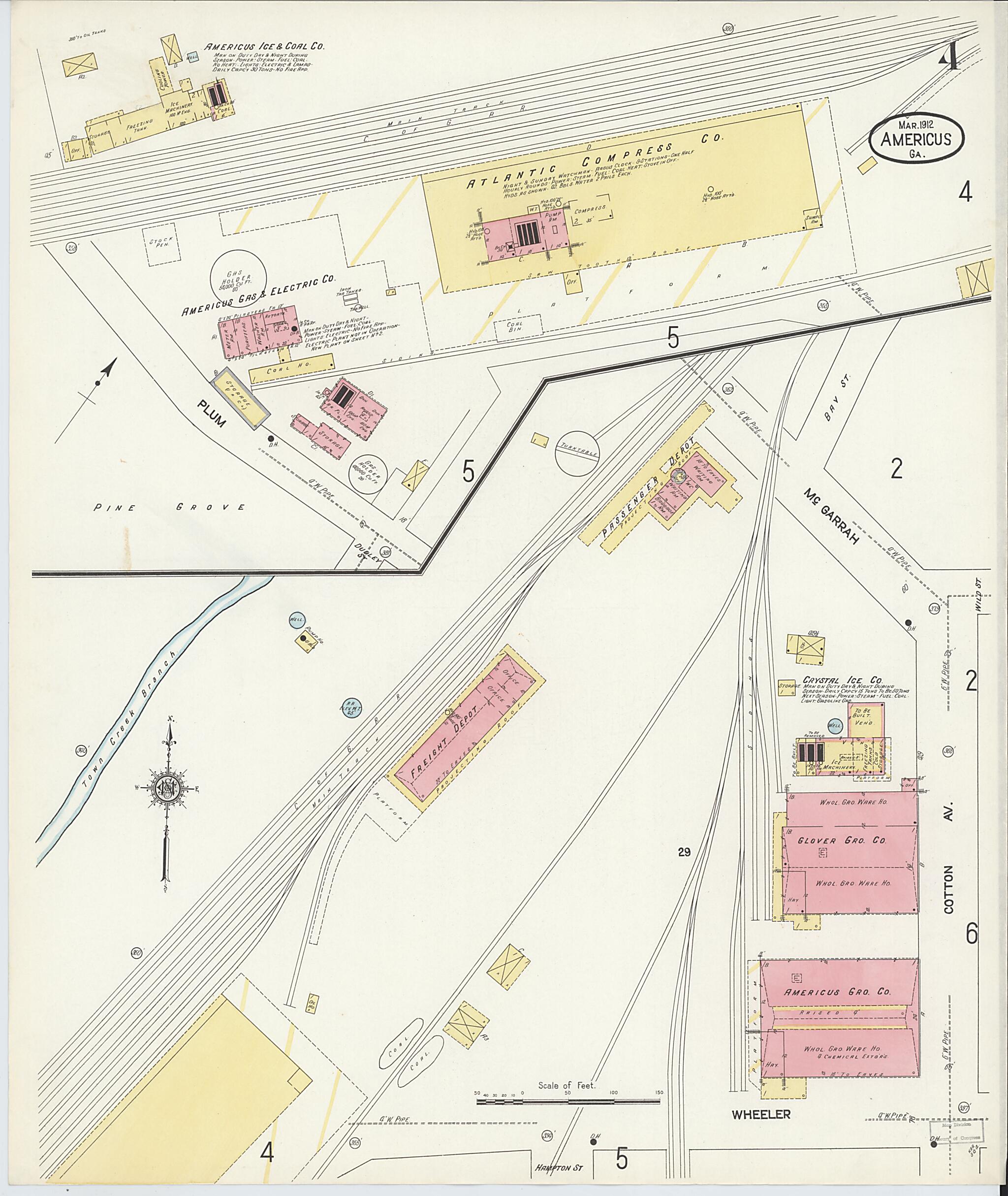 Old Map of Americus, Sumter County, Georgia [1912] Americus, Sumter ...