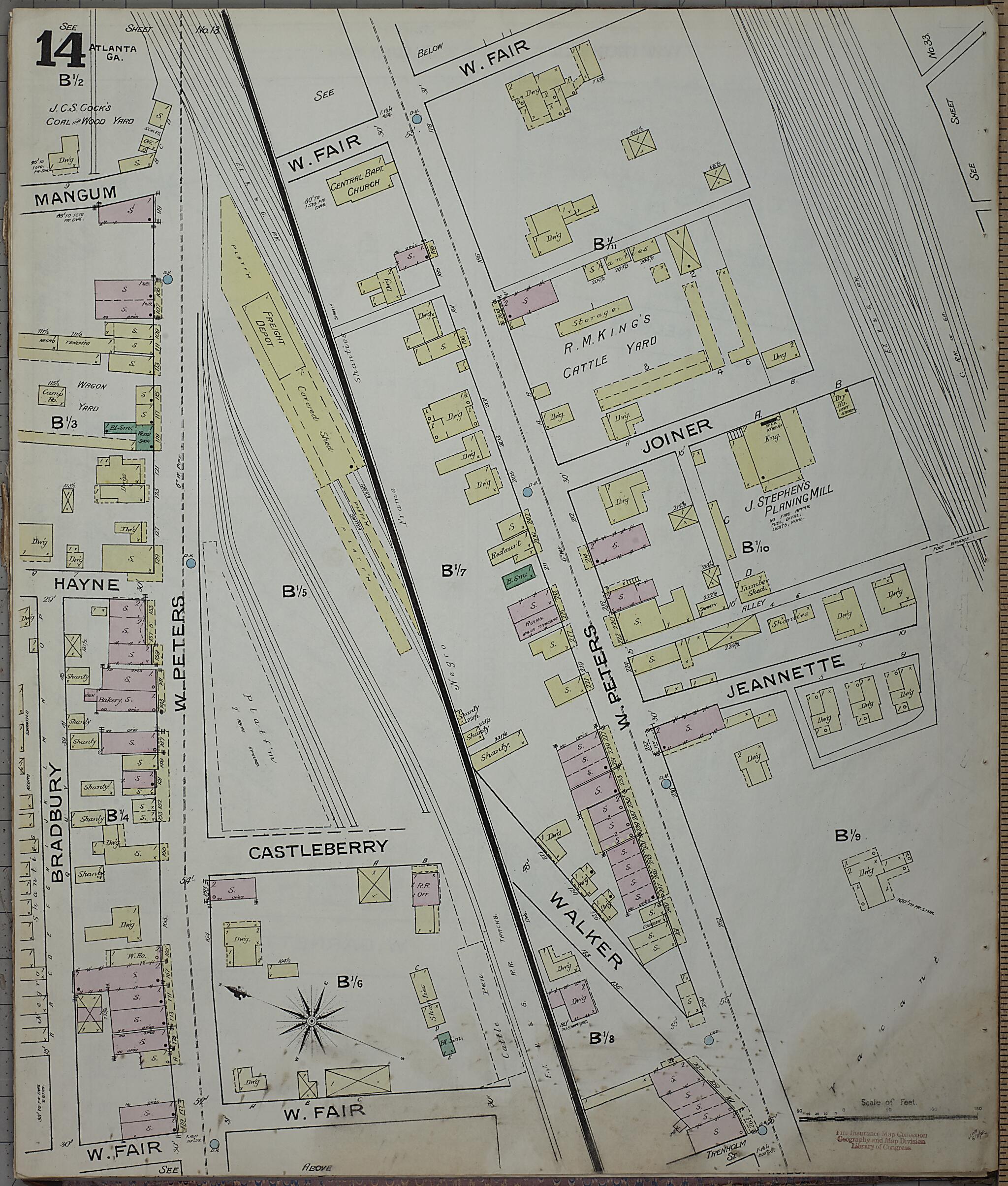 Old Map of Atlanta, Fulton County, Georgia [1886] Atlanta, Fulton ...