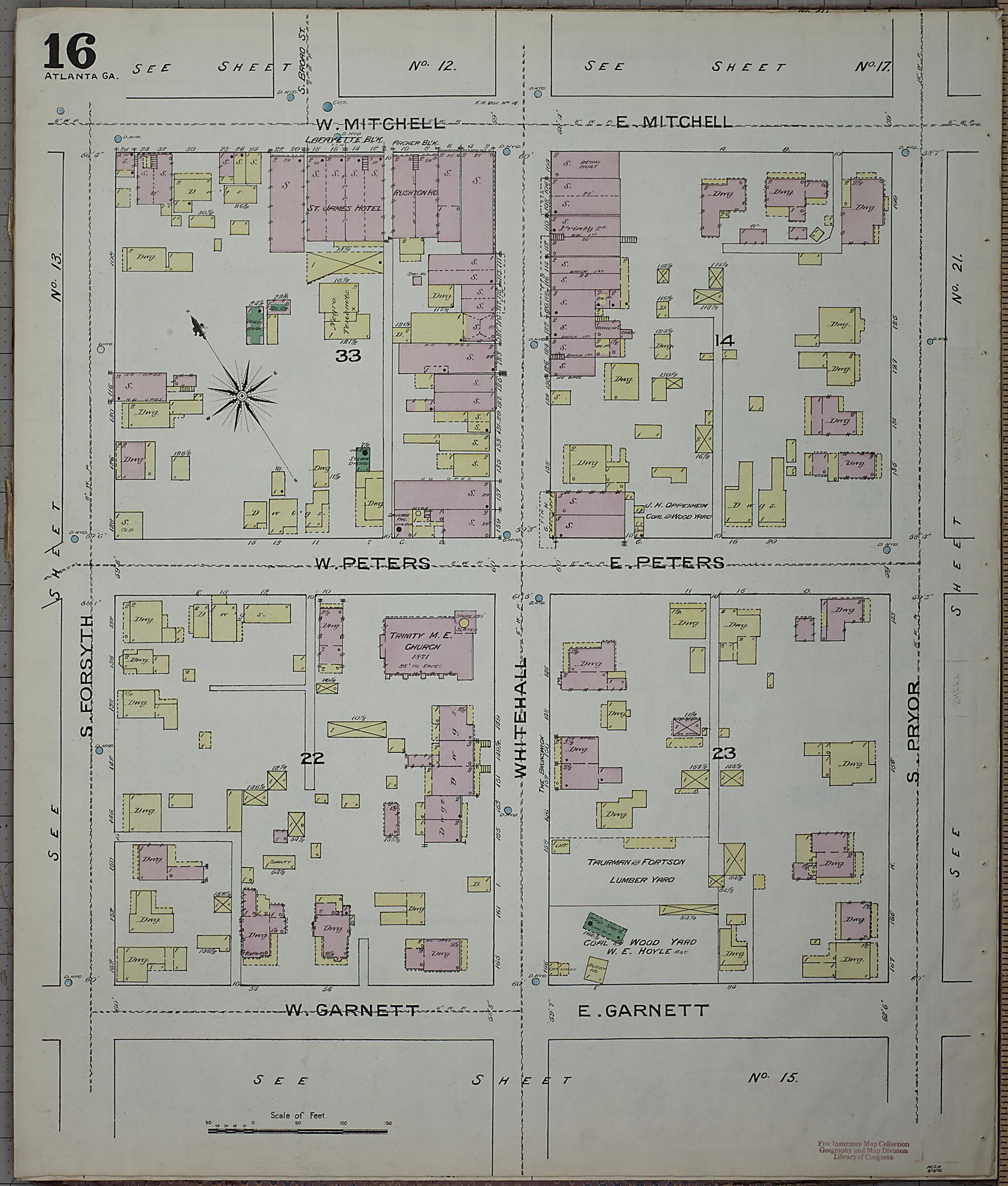 Old Map of Atlanta, Fulton County, Georgia [1886] Atlanta, Fulton ...