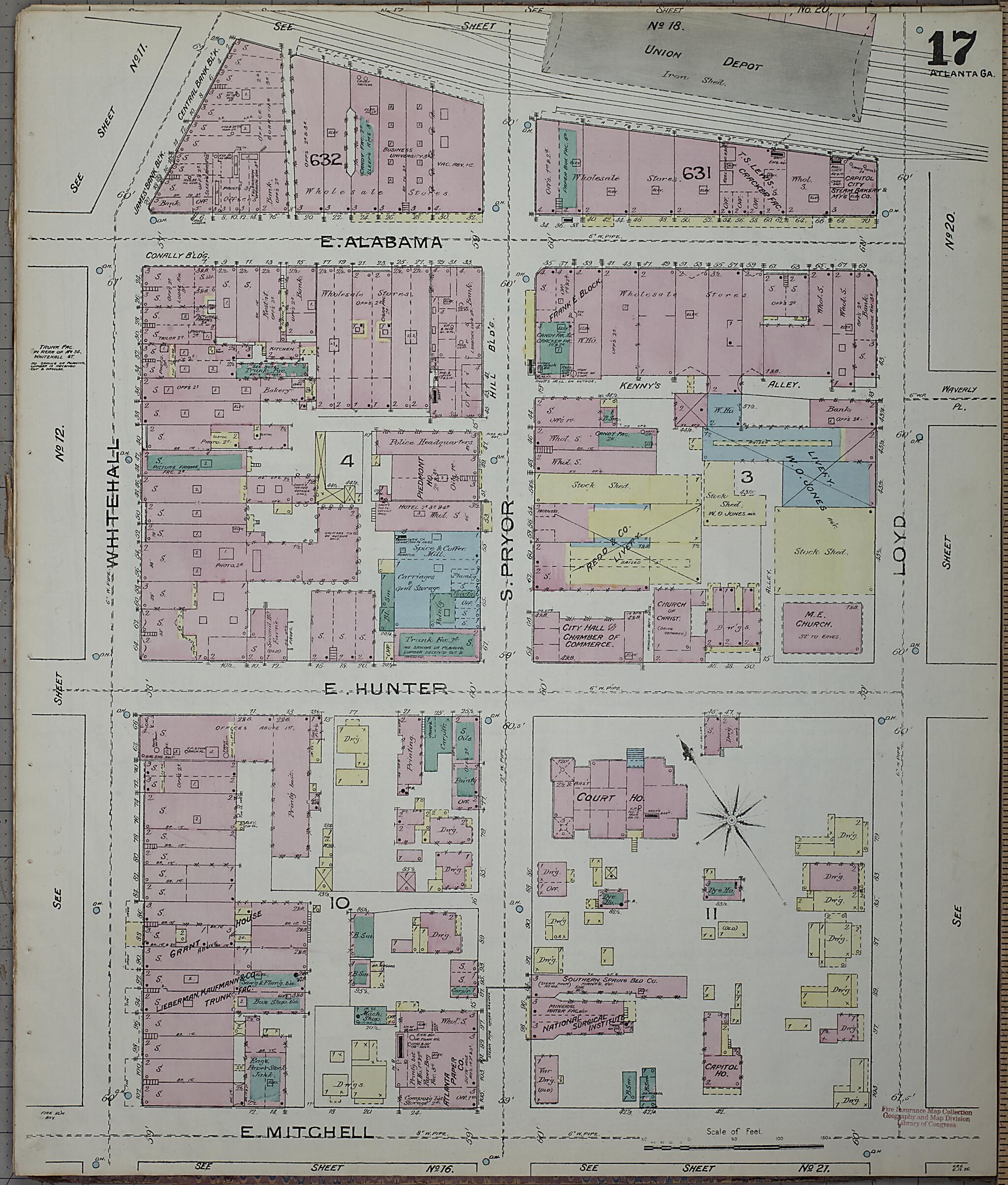 Old Map of Atlanta, Fulton County, Georgia [1886] Atlanta, Fulton ...