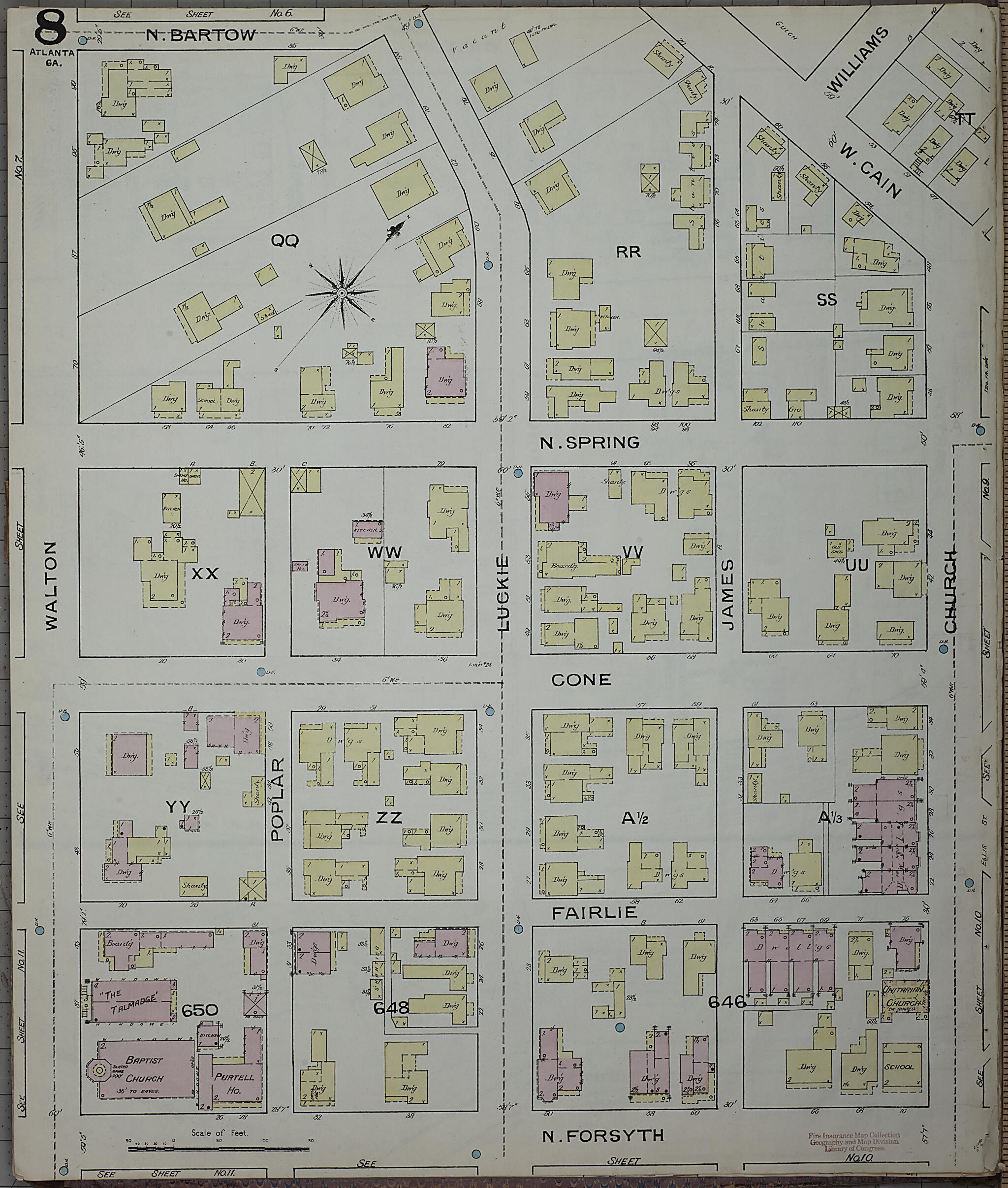 Old Map of Atlanta, Fulton County, Georgia [1886] Atlanta, Fulton ...