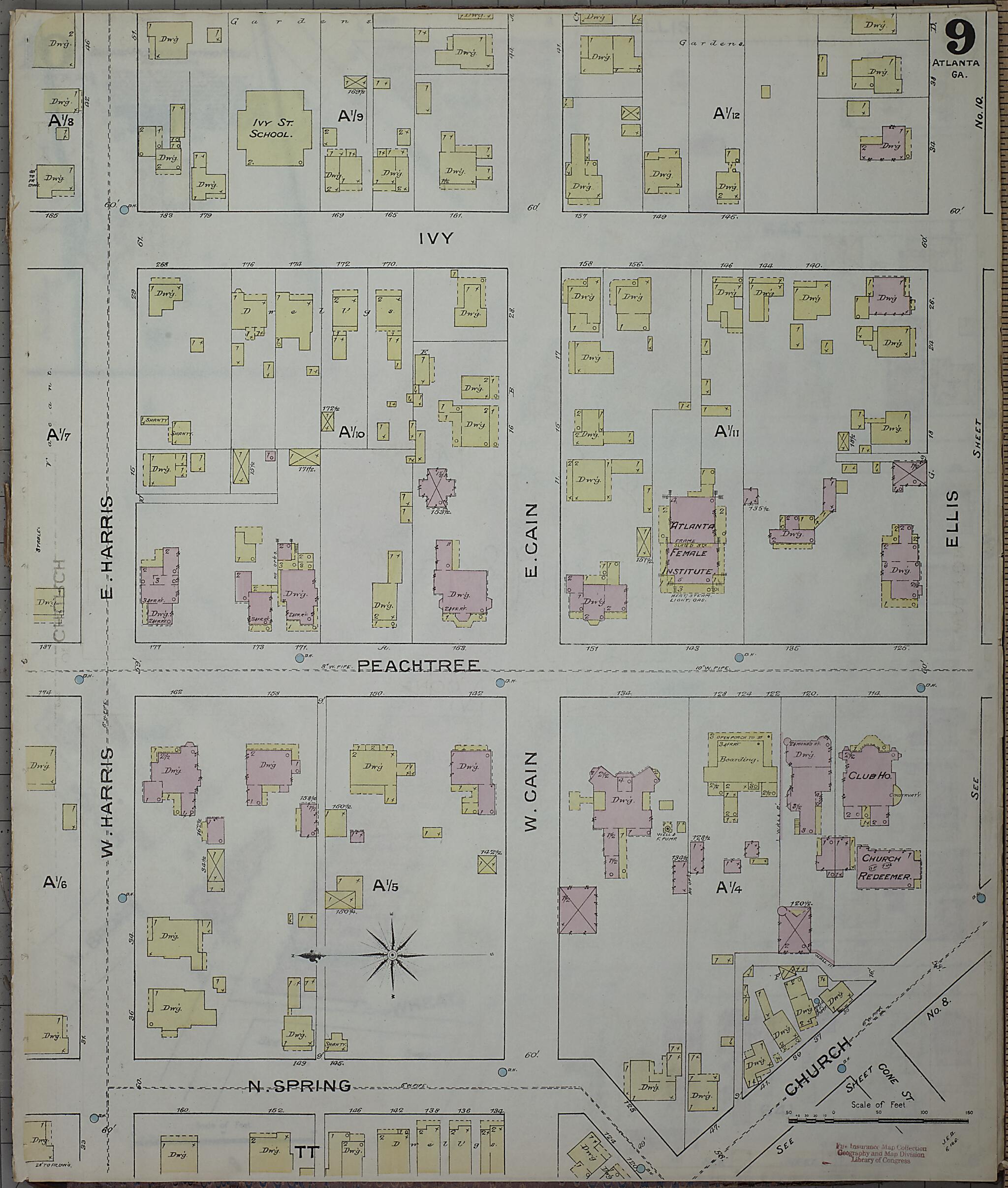 Old Map of Atlanta, Fulton County, Georgia [1886] Atlanta, Fulton ...