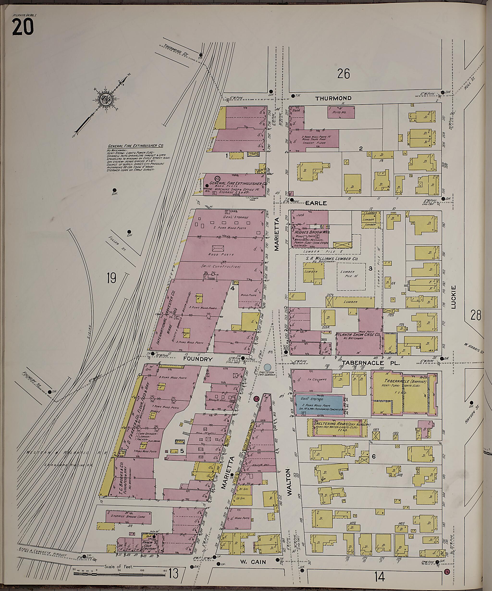 Old Map of Atlanta, Fulton County, Georgia [1911] Atlanta, Fulton ...