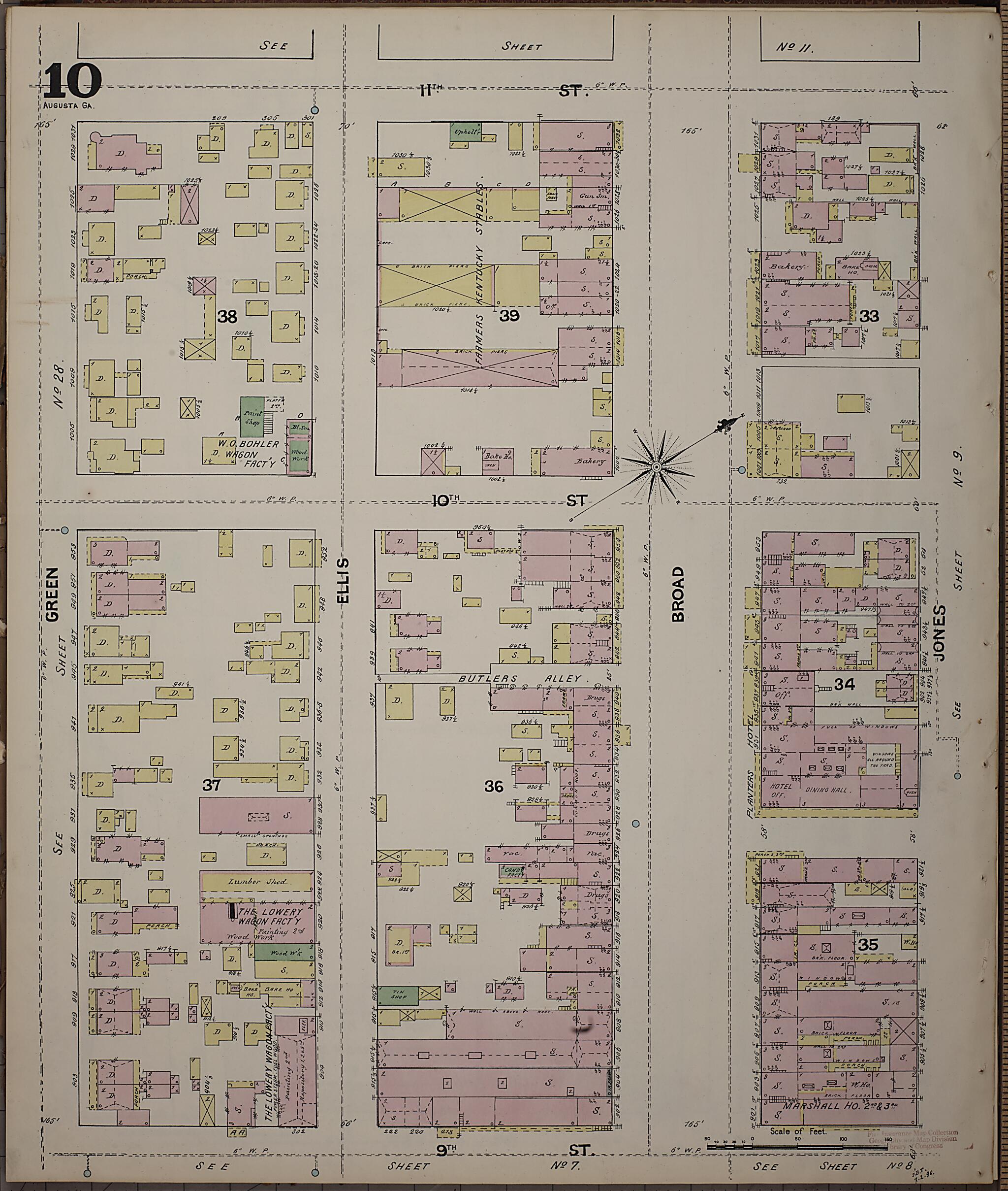 Old Map of Augusta, Richmond County, Georgia [1890] Augusta, Richmond ...