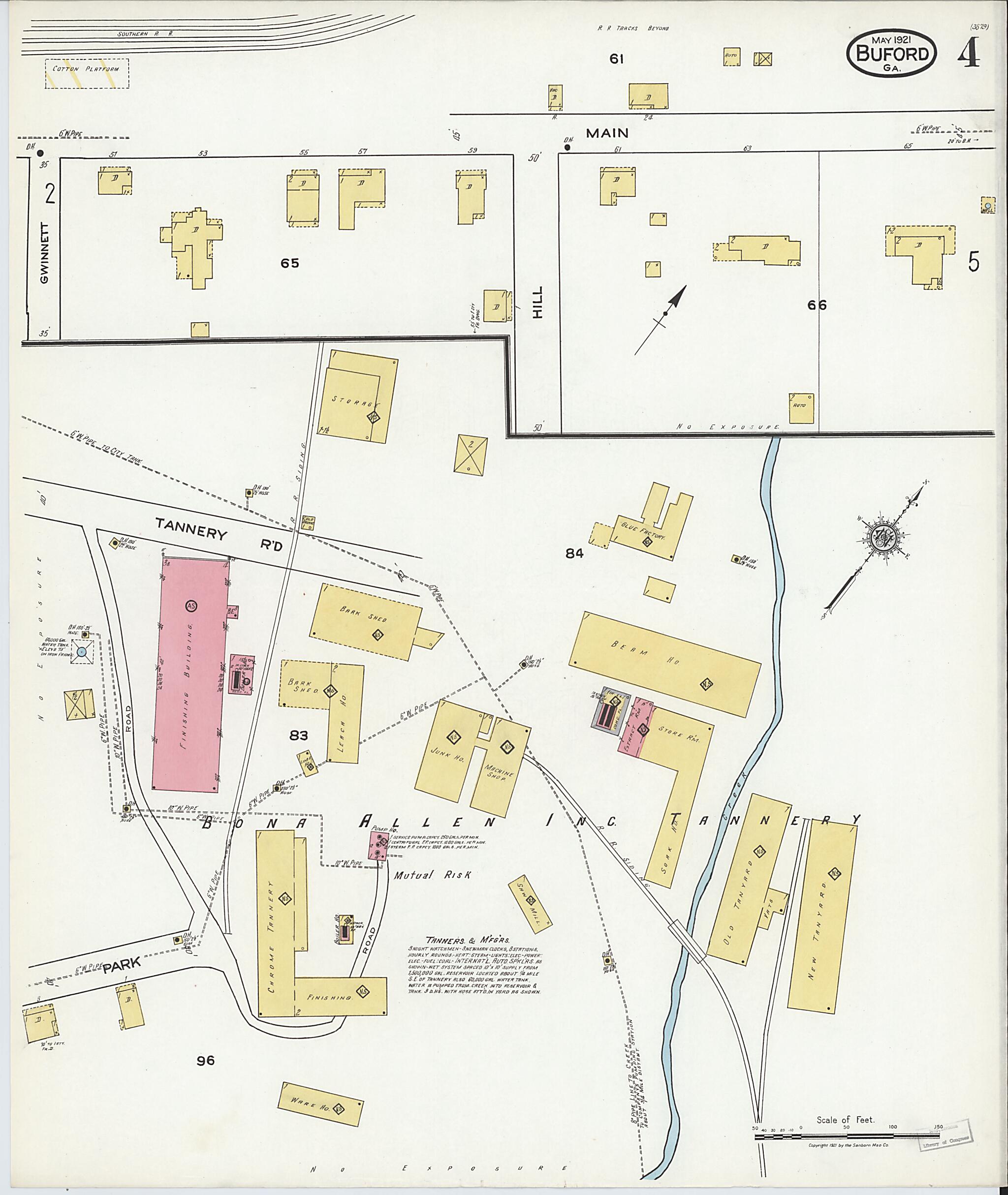 Old Map of Buford, Gwinnett County, Georgia [1921] Buford, Gwinnett ...