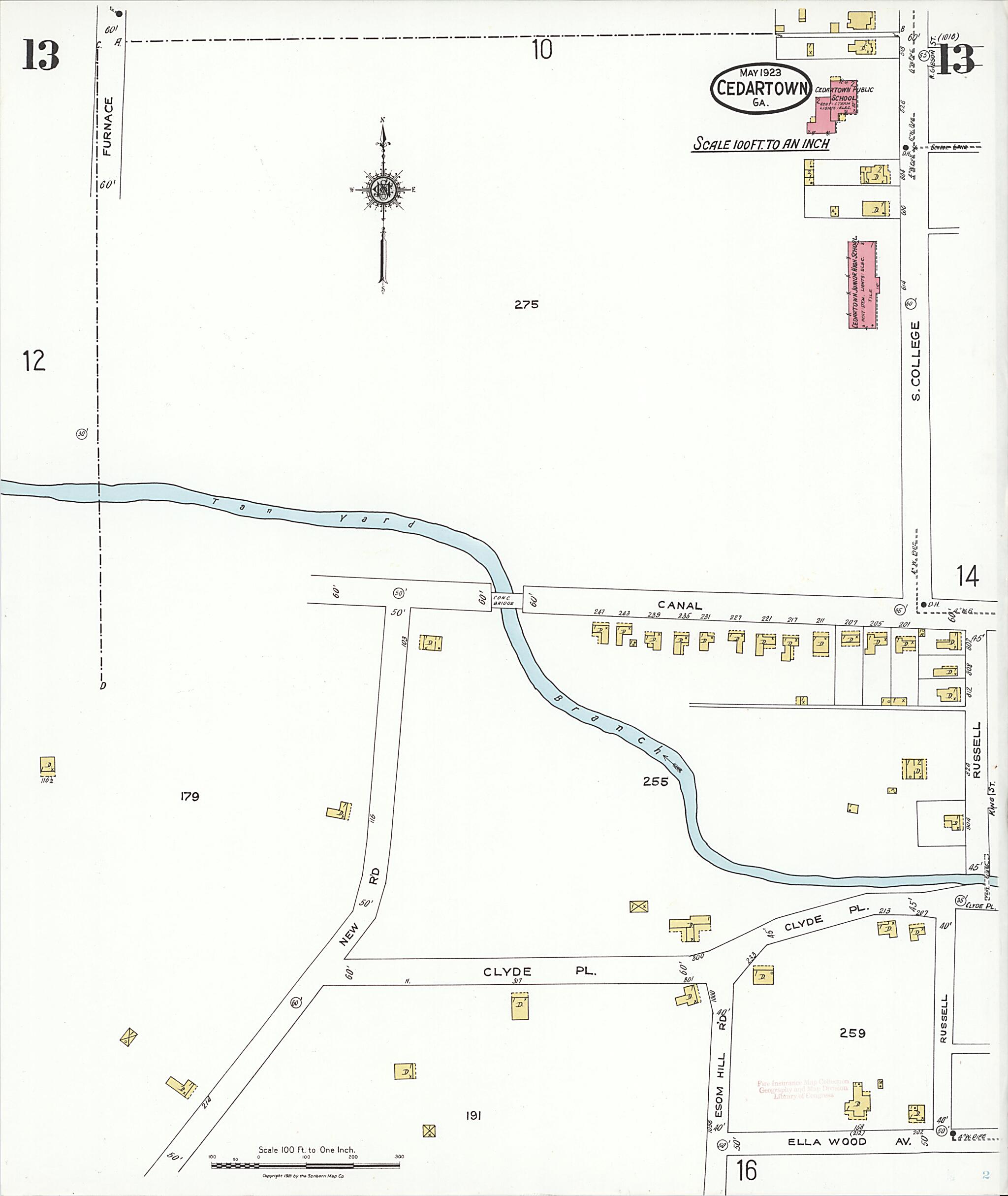 Old Map of Cedartown, Polk County, Georgia [1923] Cedartown, Polk ...