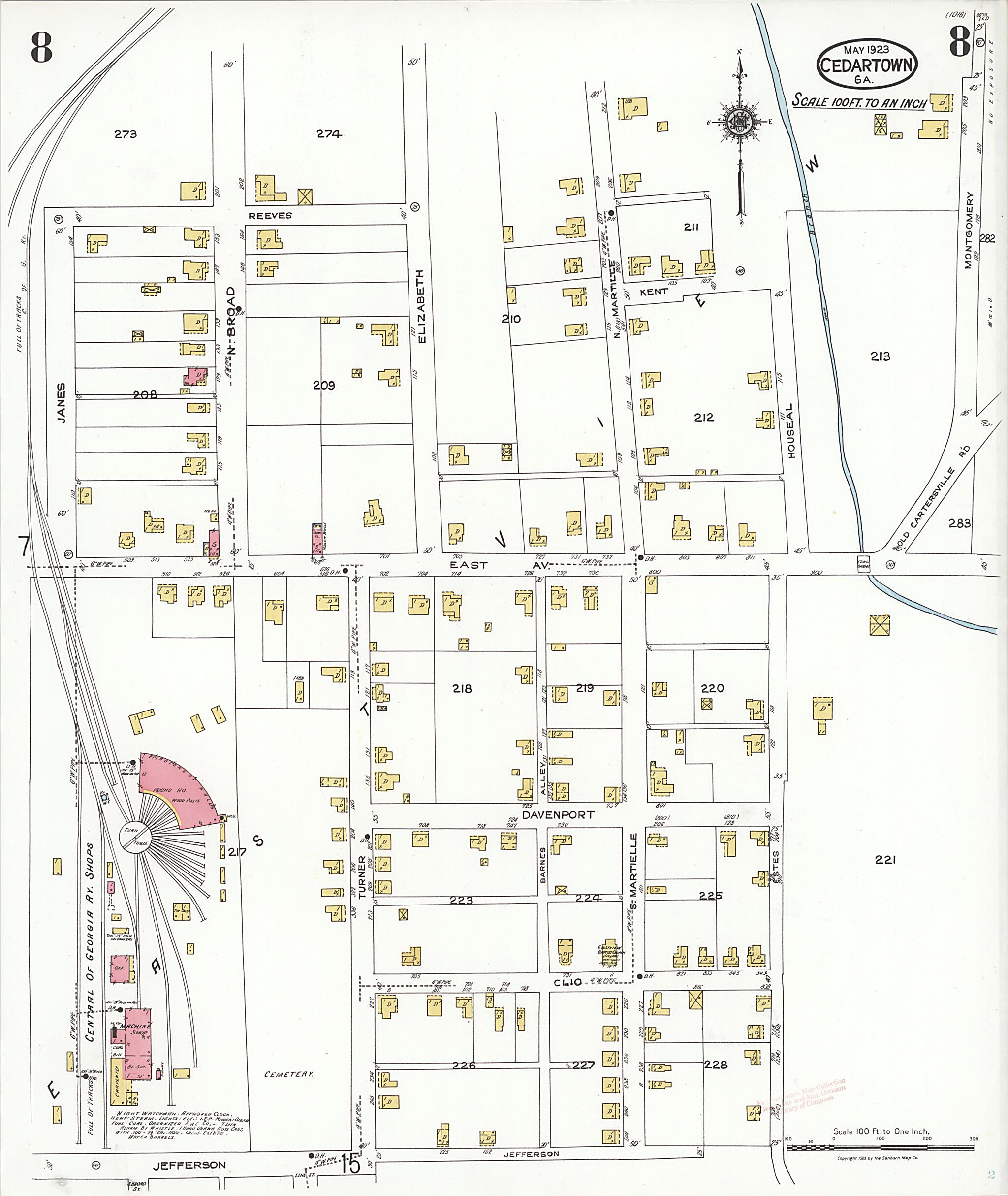 Old Map of Cedartown, Polk County, Georgia [1923] Cedartown, Polk ...