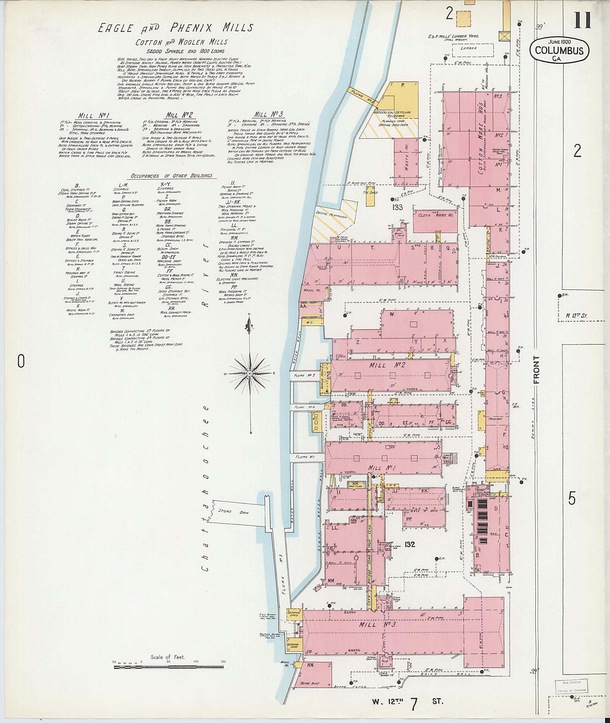 Old Map of Columbus, Muscogee County, Georgia [1900] Columbus, Muscogee ...