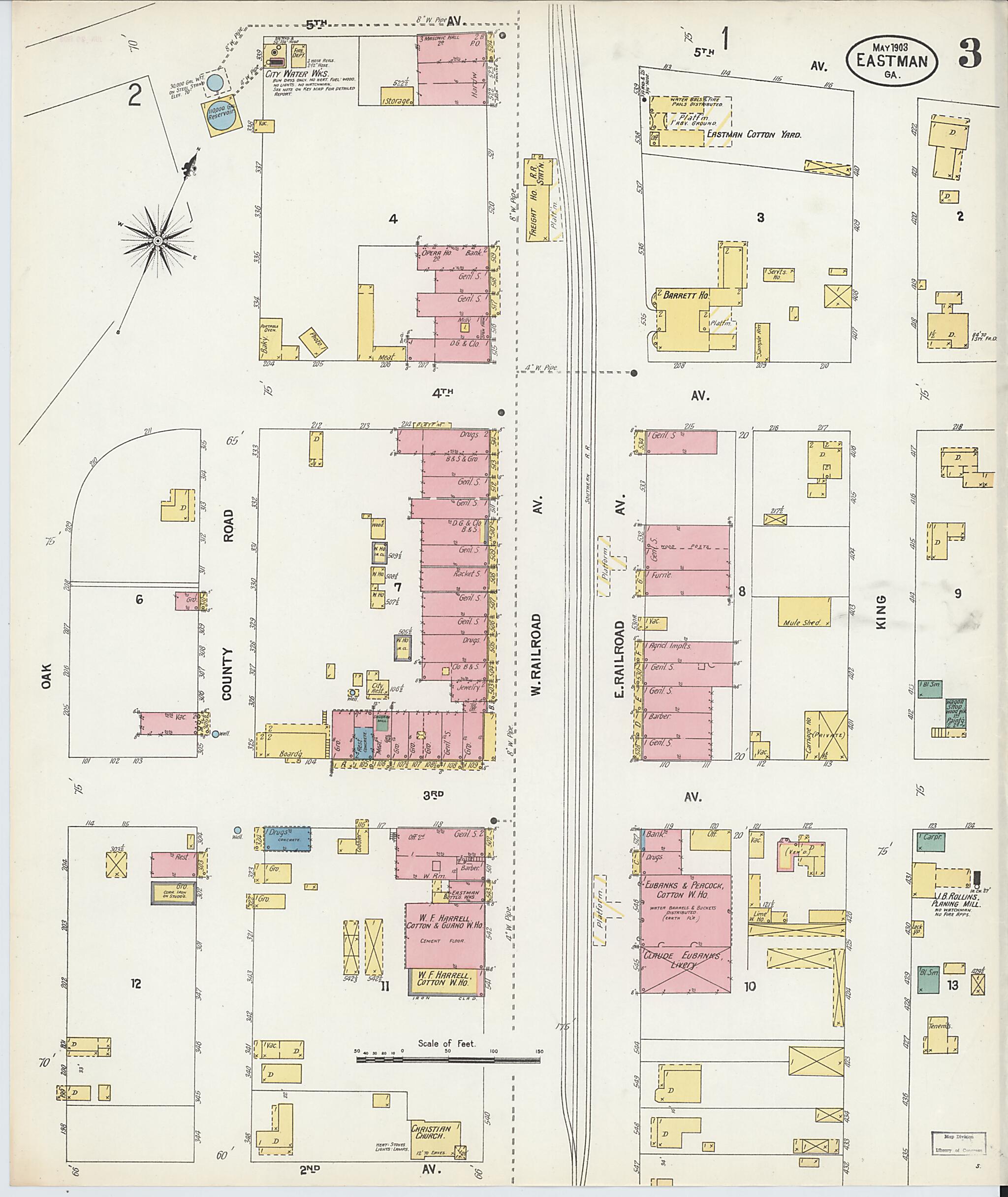 Old Map of Eastman, Dodge County, Georgia [1903] Eastman, Dodge County ...