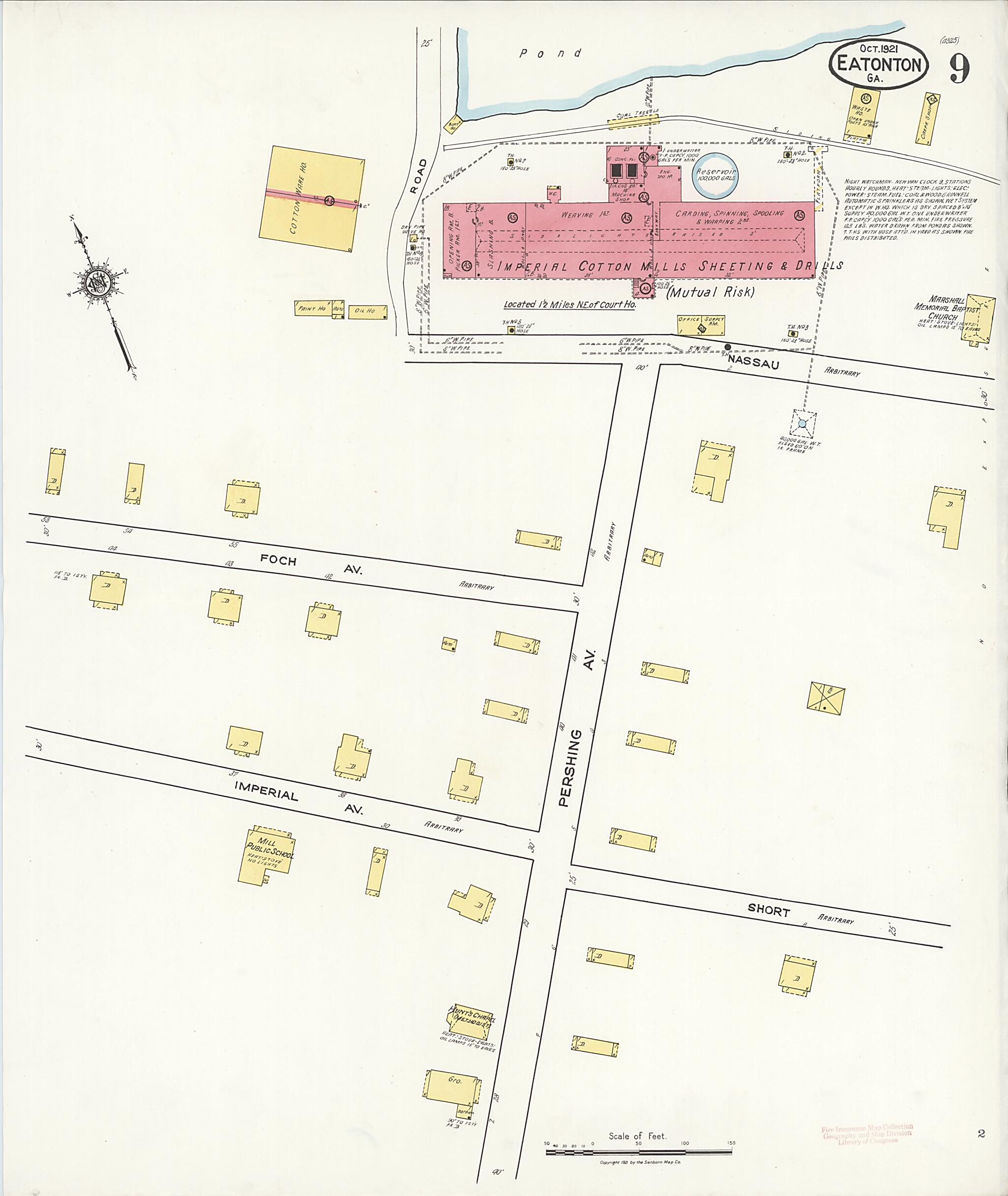 Old Map of Eatonton, Putnam County, Georgia [1921] Eatonton, Putnam ...