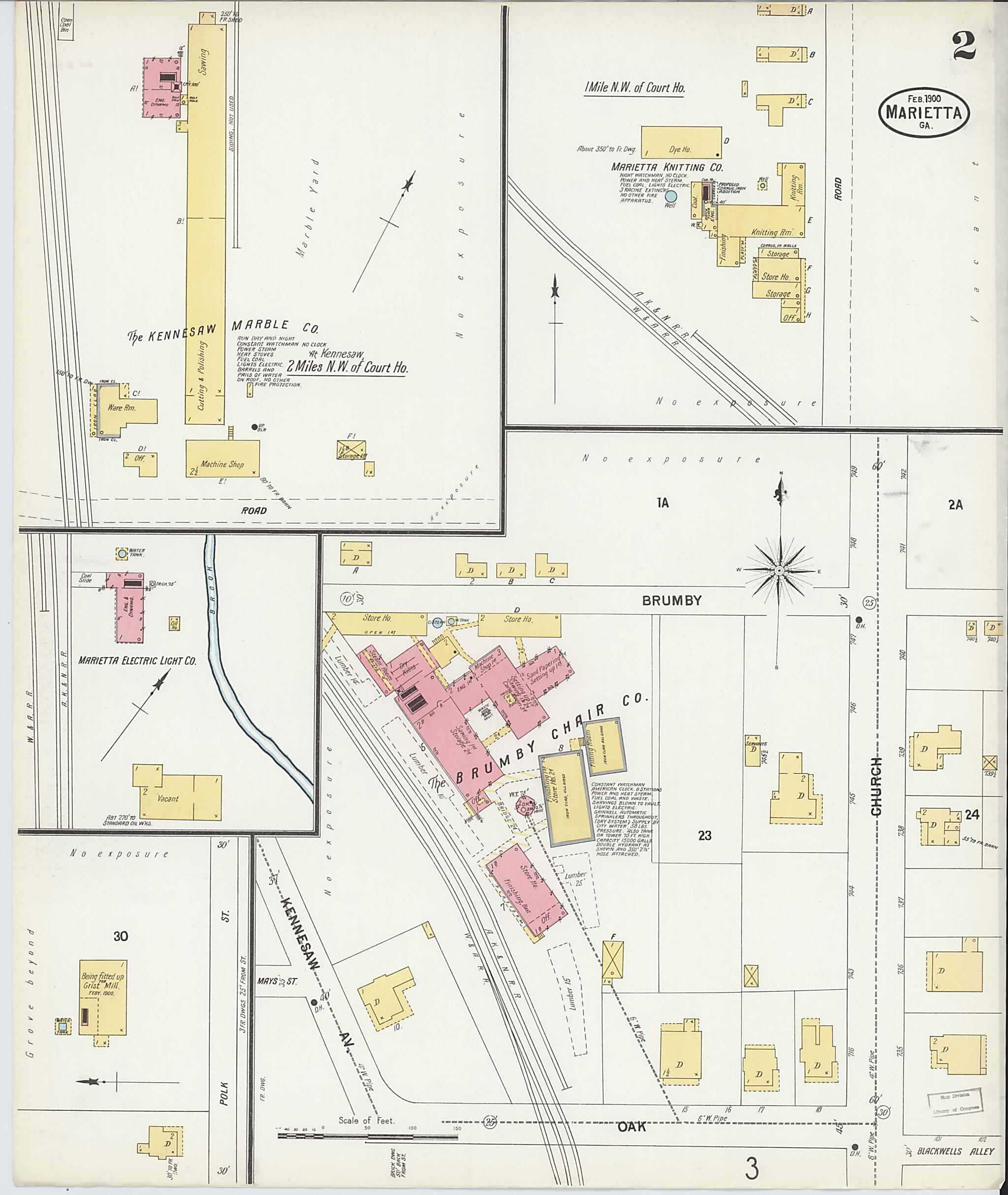 Old Map of Marietta, Cobb County, Georgia [1900] Marietta, Cobb County ...