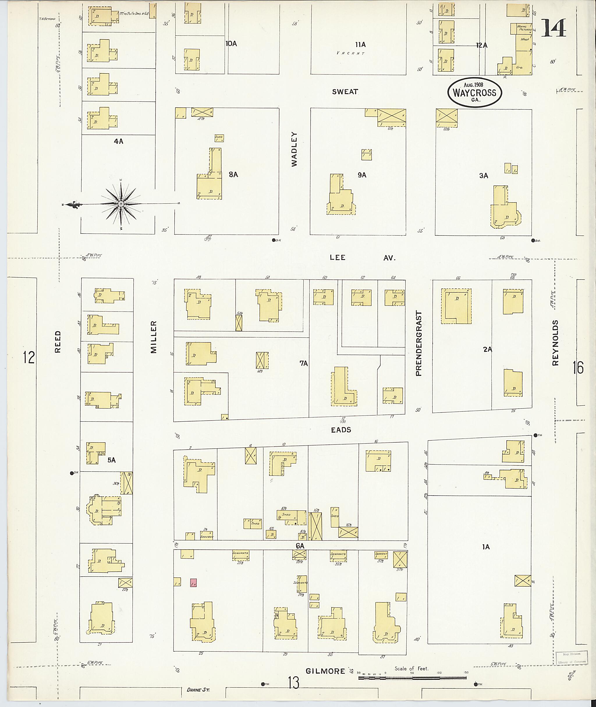 Old Map of Waycross, Ware County, Georgia [1908] Waycross, Ware County ...