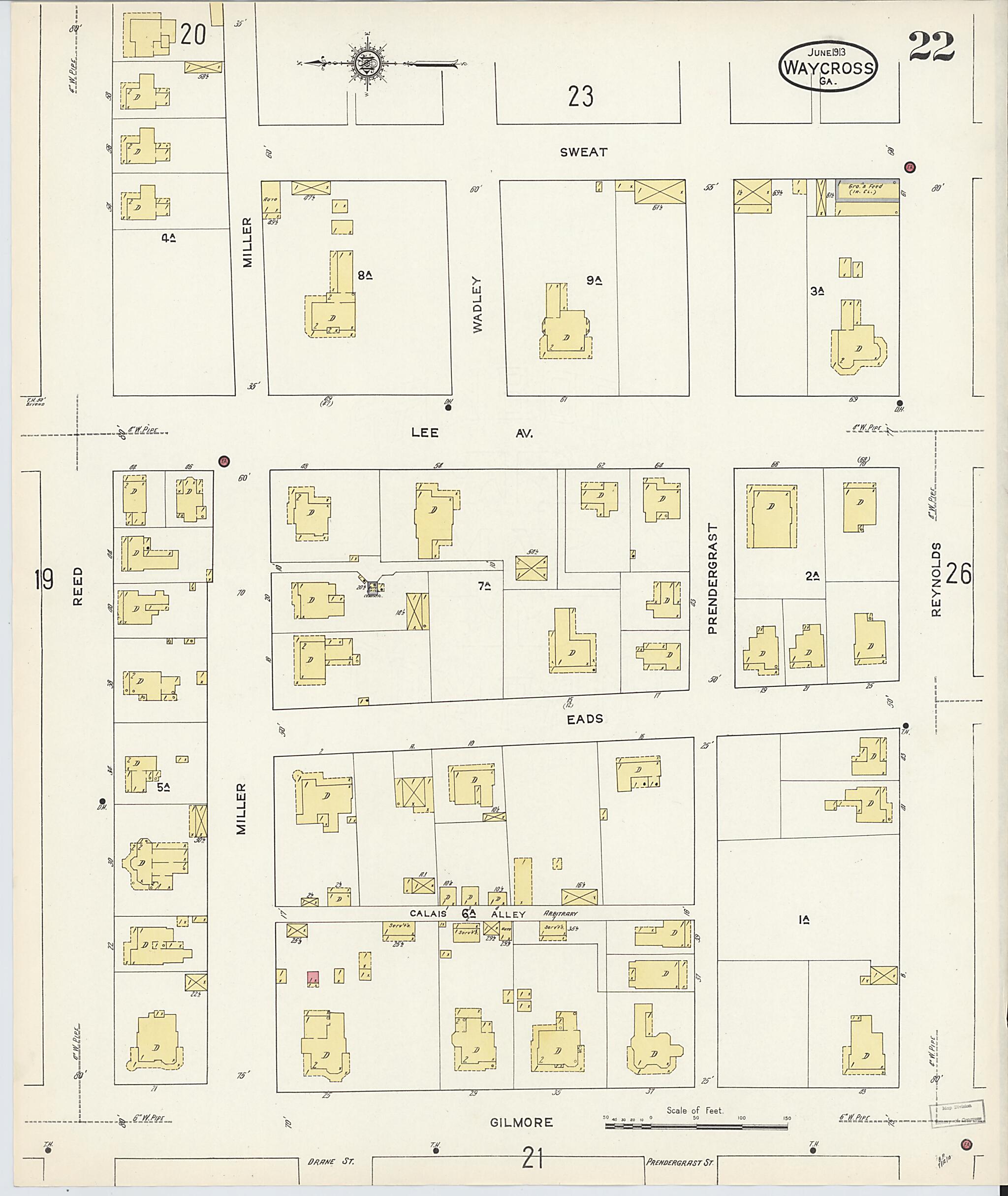 Old Map of Waycross, Ware County, Georgia [1913] Waycross, Ware County ...