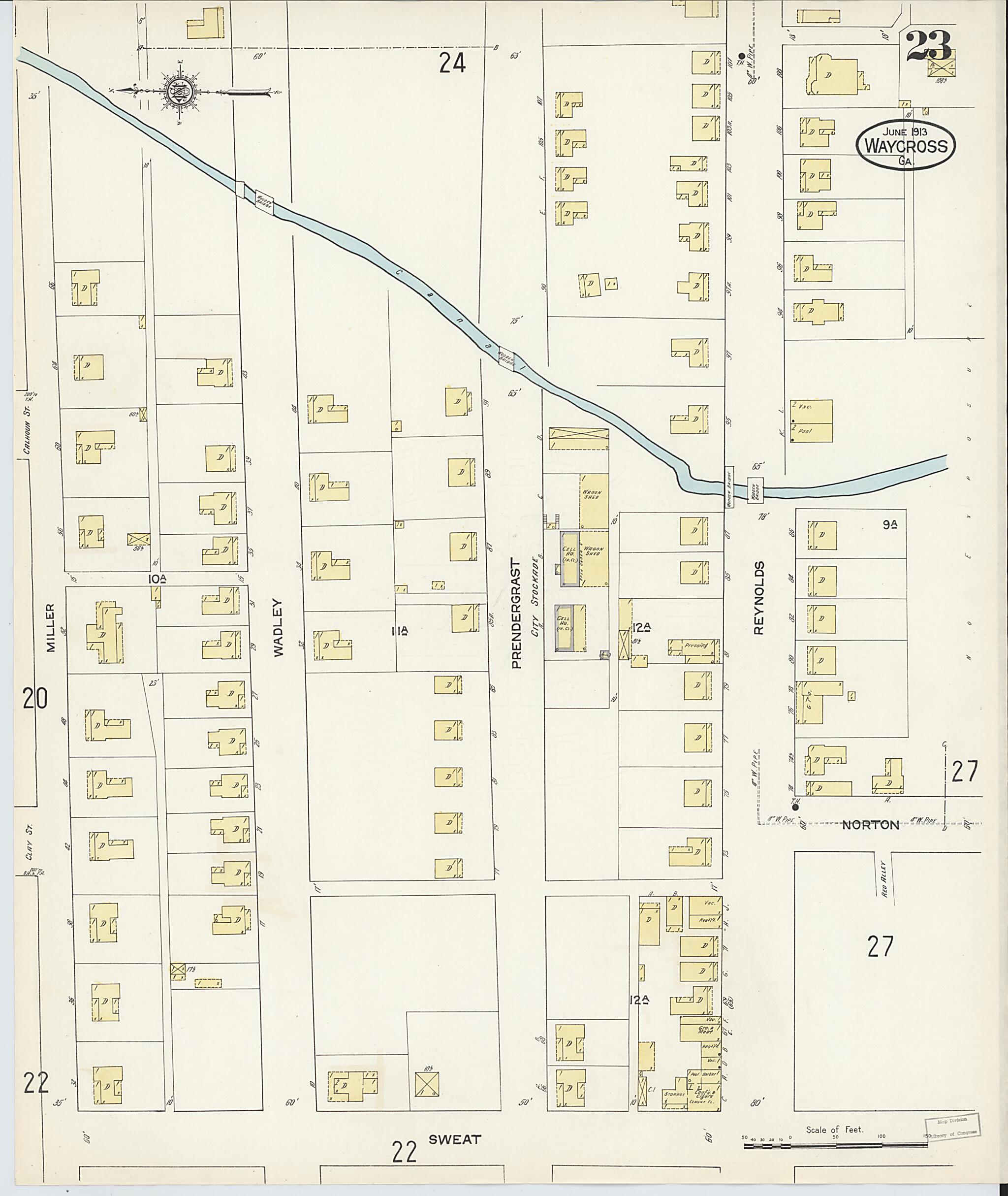 Old Map of Waycross, Ware County, Georgia [1913] Waycross, Ware County ...