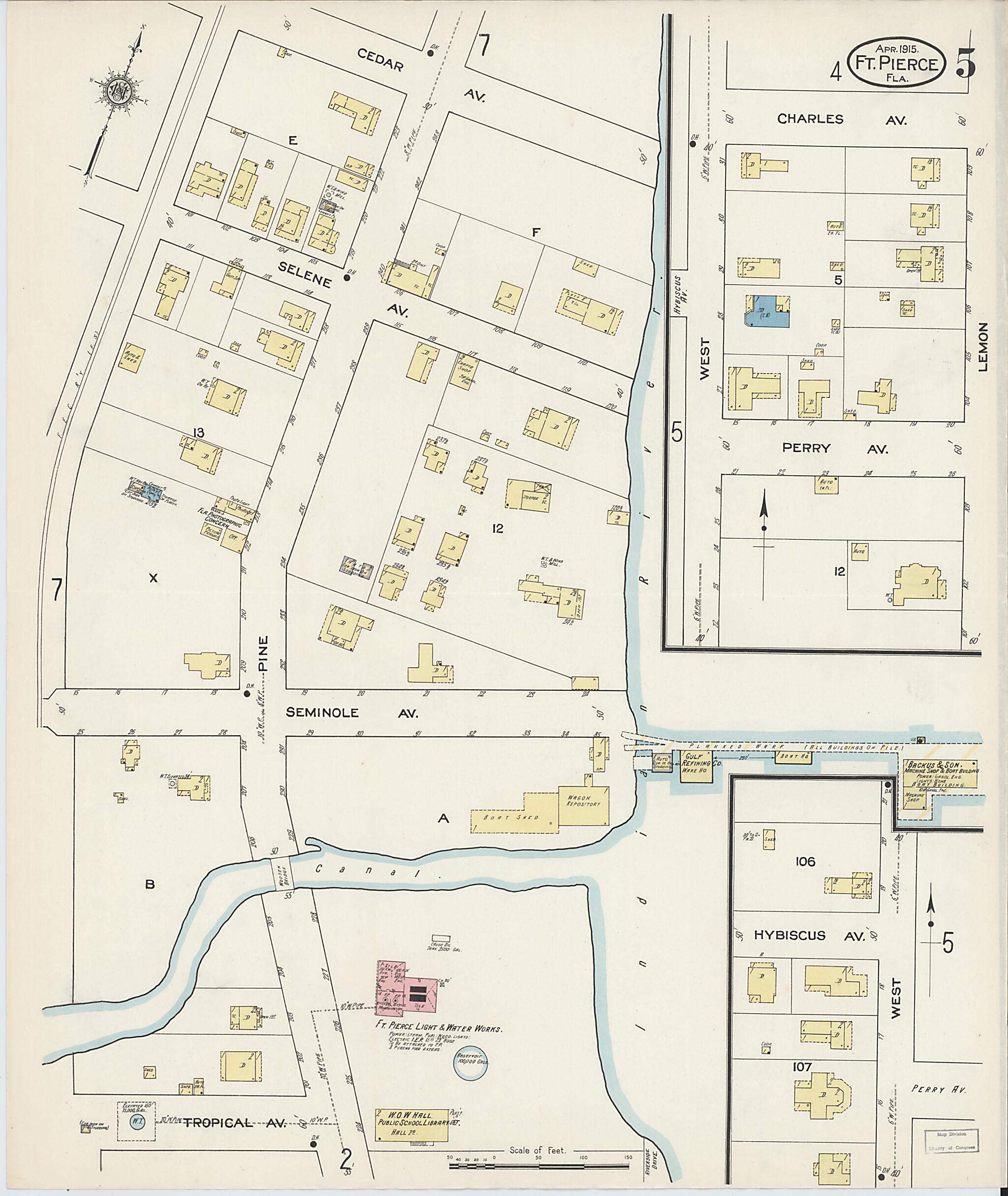 Old Map of Fort Pierce, St Lucie County, Florida [1915] Fort Pierce, St ...