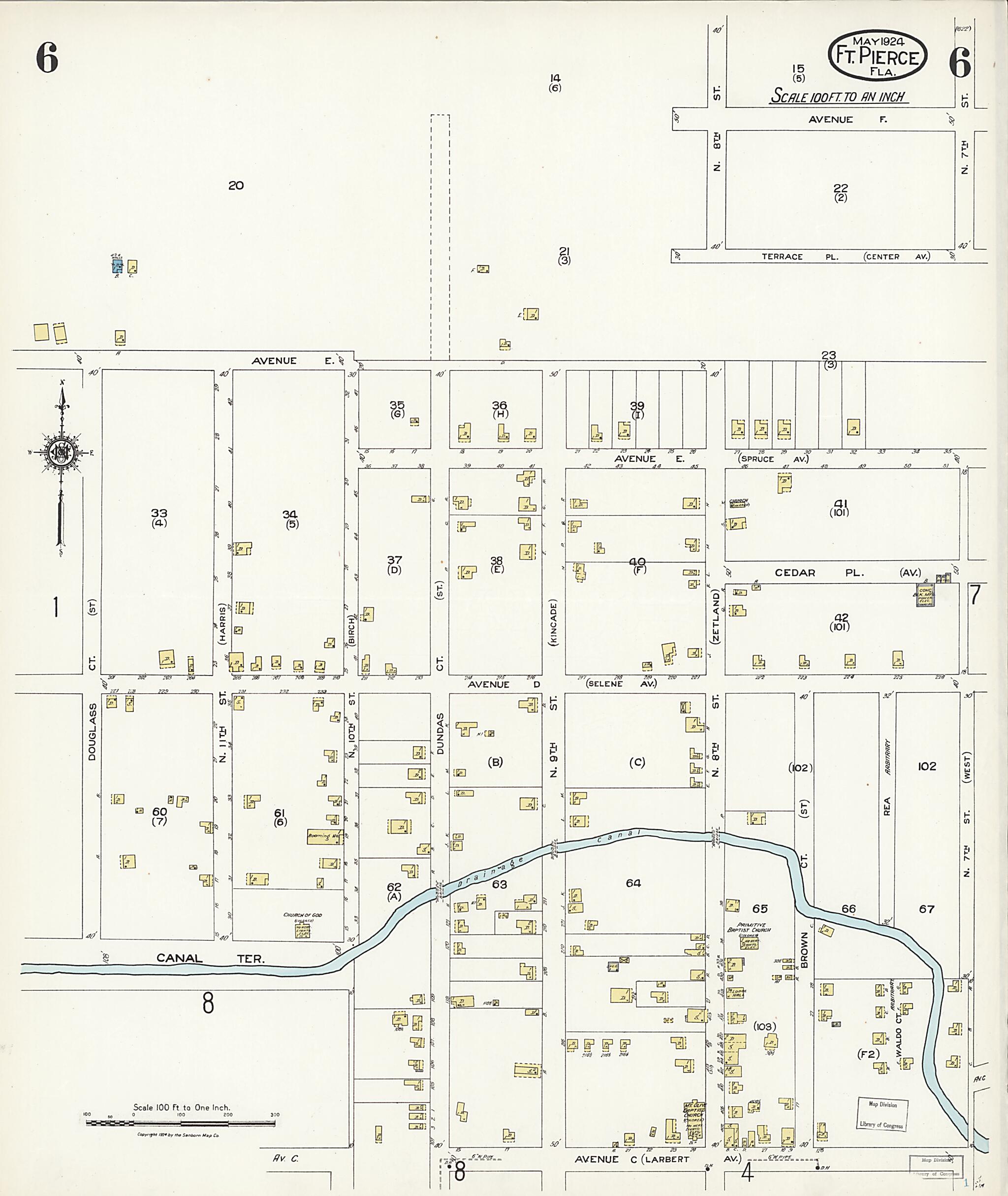 Old Map of Fort Pierce, St Lucie County, Florida [1924] Fort Pierce, St ...