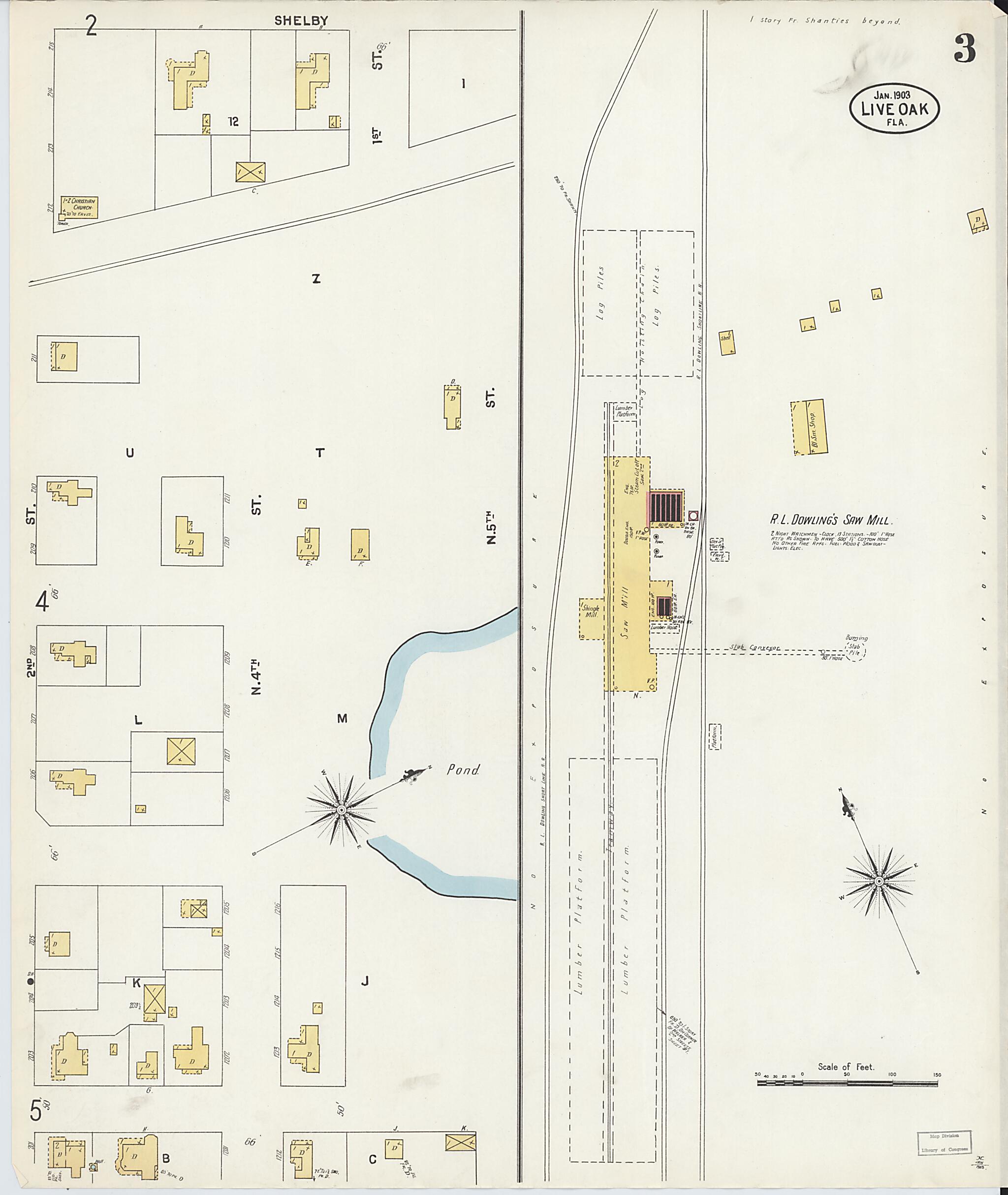 Old Map of Live Oak, Suwanee County, Florida [1903] Live Oak, Suwanee ...