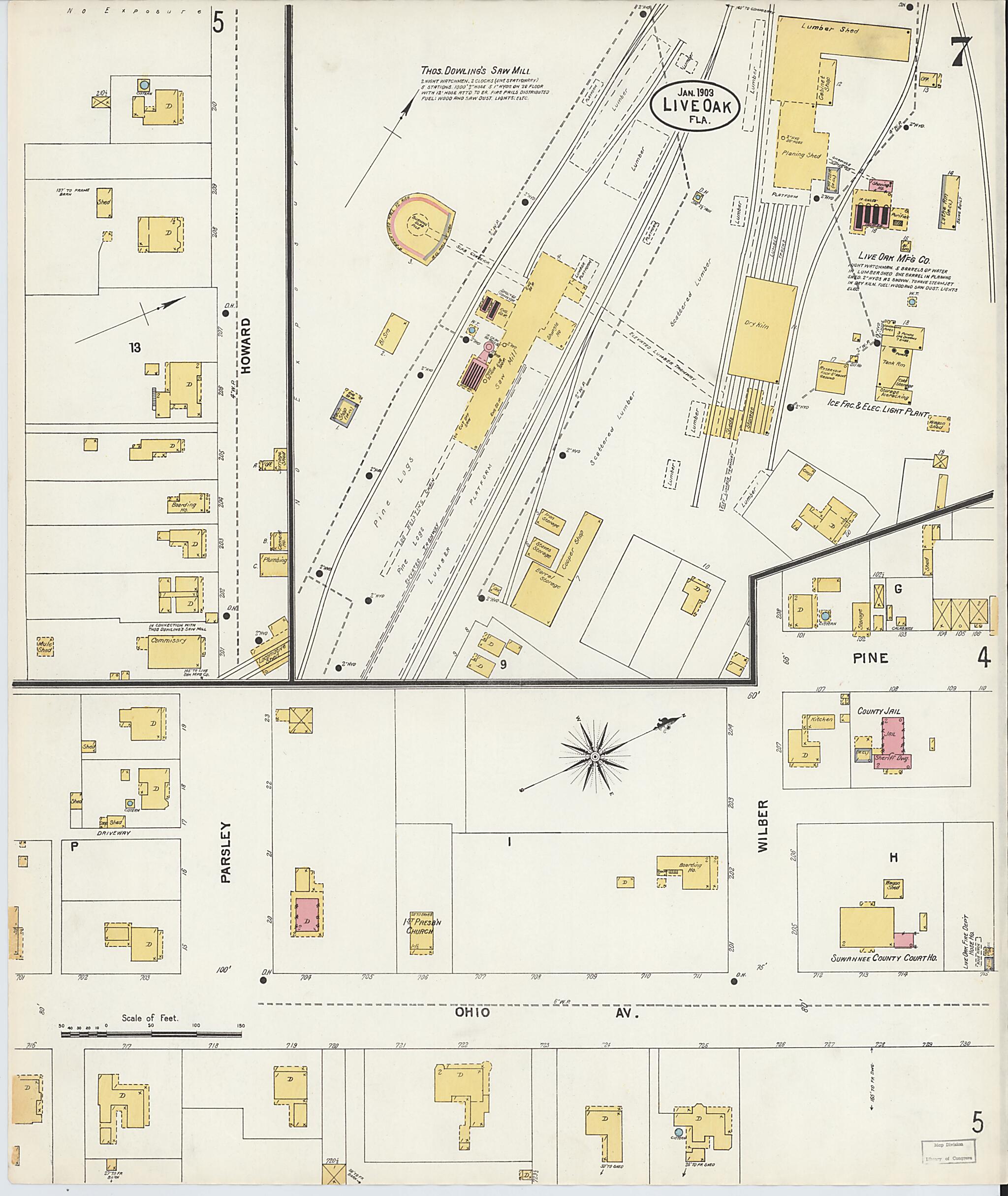 Old Map of Live Oak, Suwanee County, Florida [1903] Live Oak, Suwanee ...