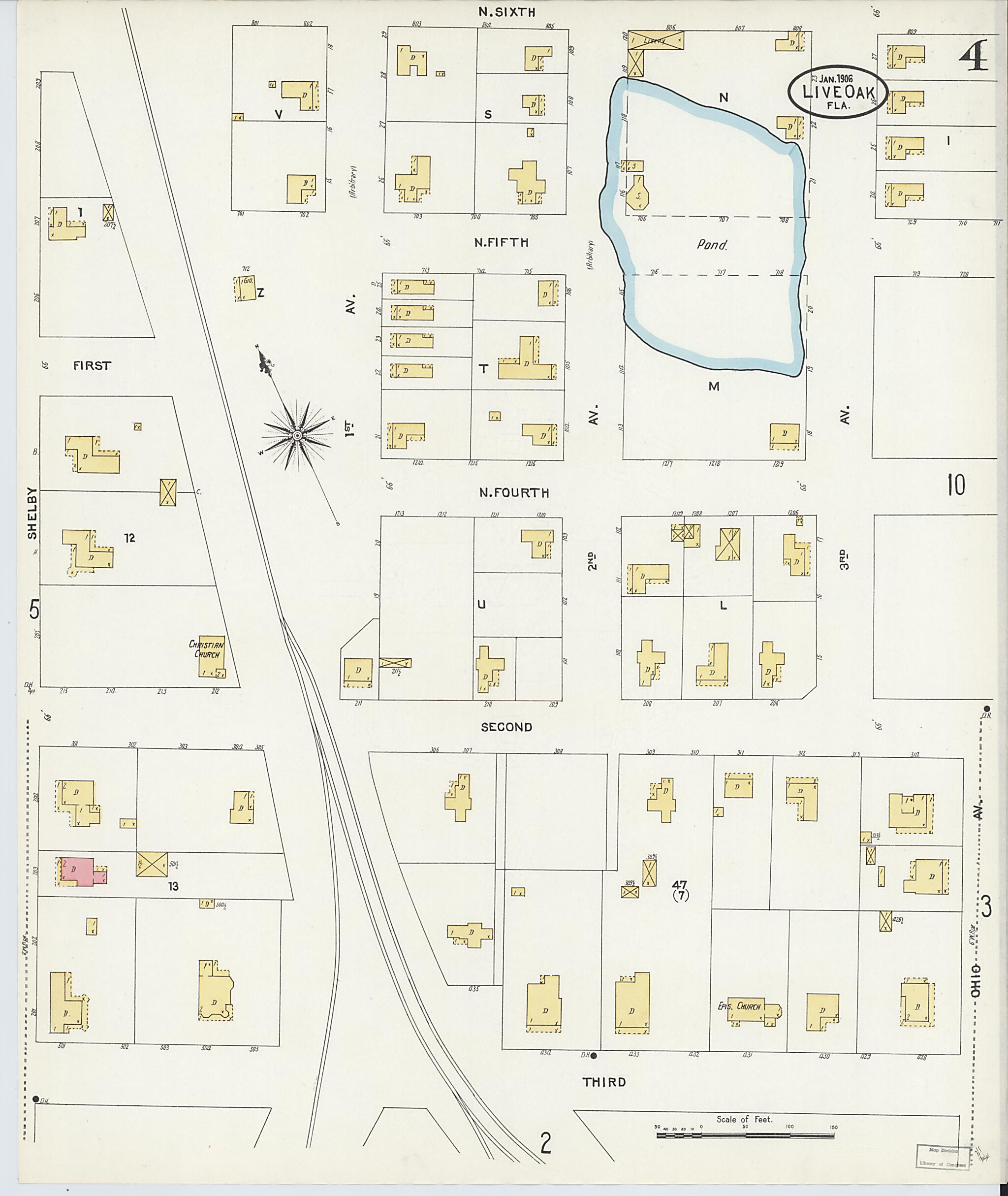 Old Map of Live Oak, Suwanee County, Florida [1906] Live Oak, Suwanee ...