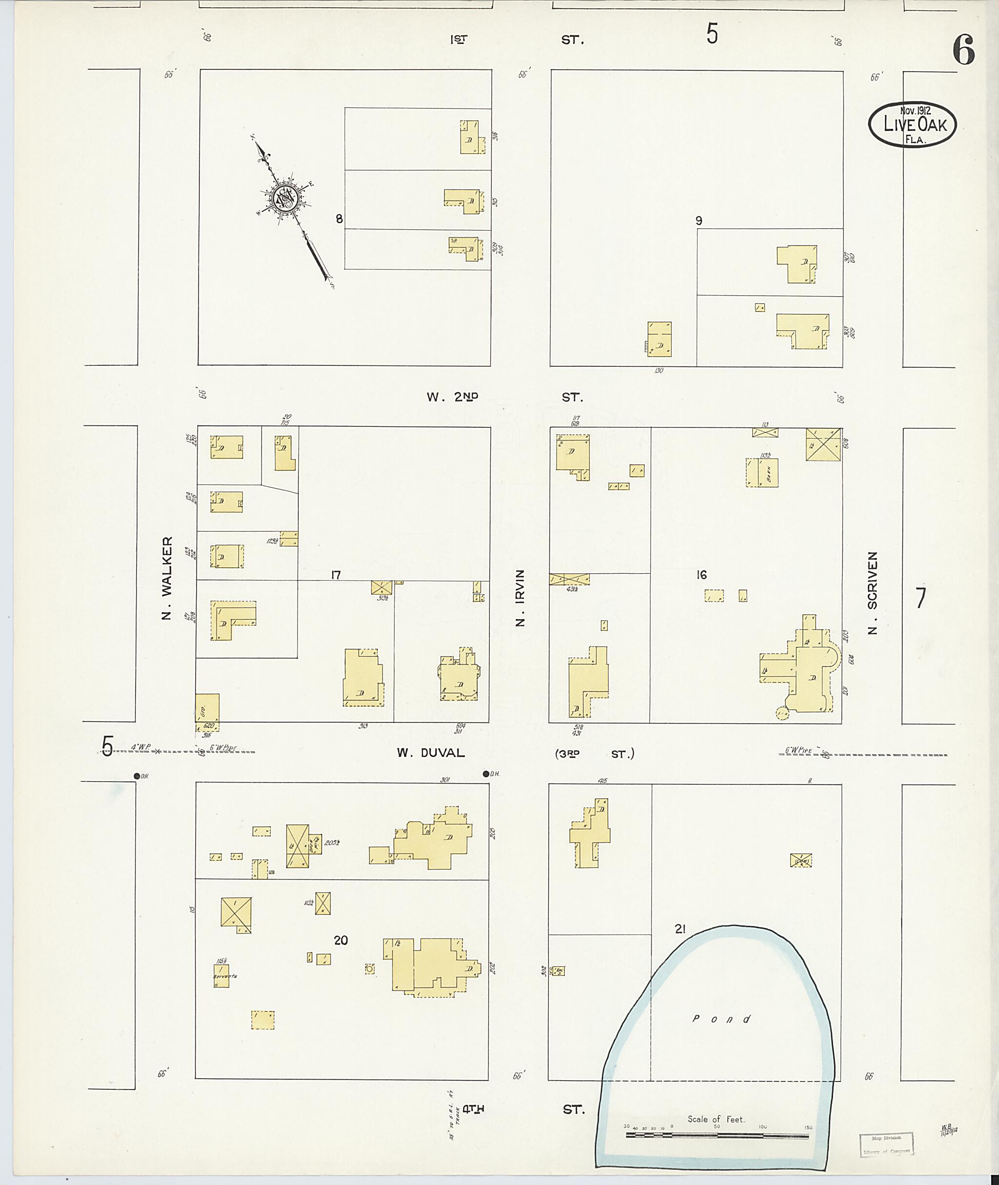 Old Map of Live Oak, Suwanee County, Florida [1912] Live Oak, Suwanee ...