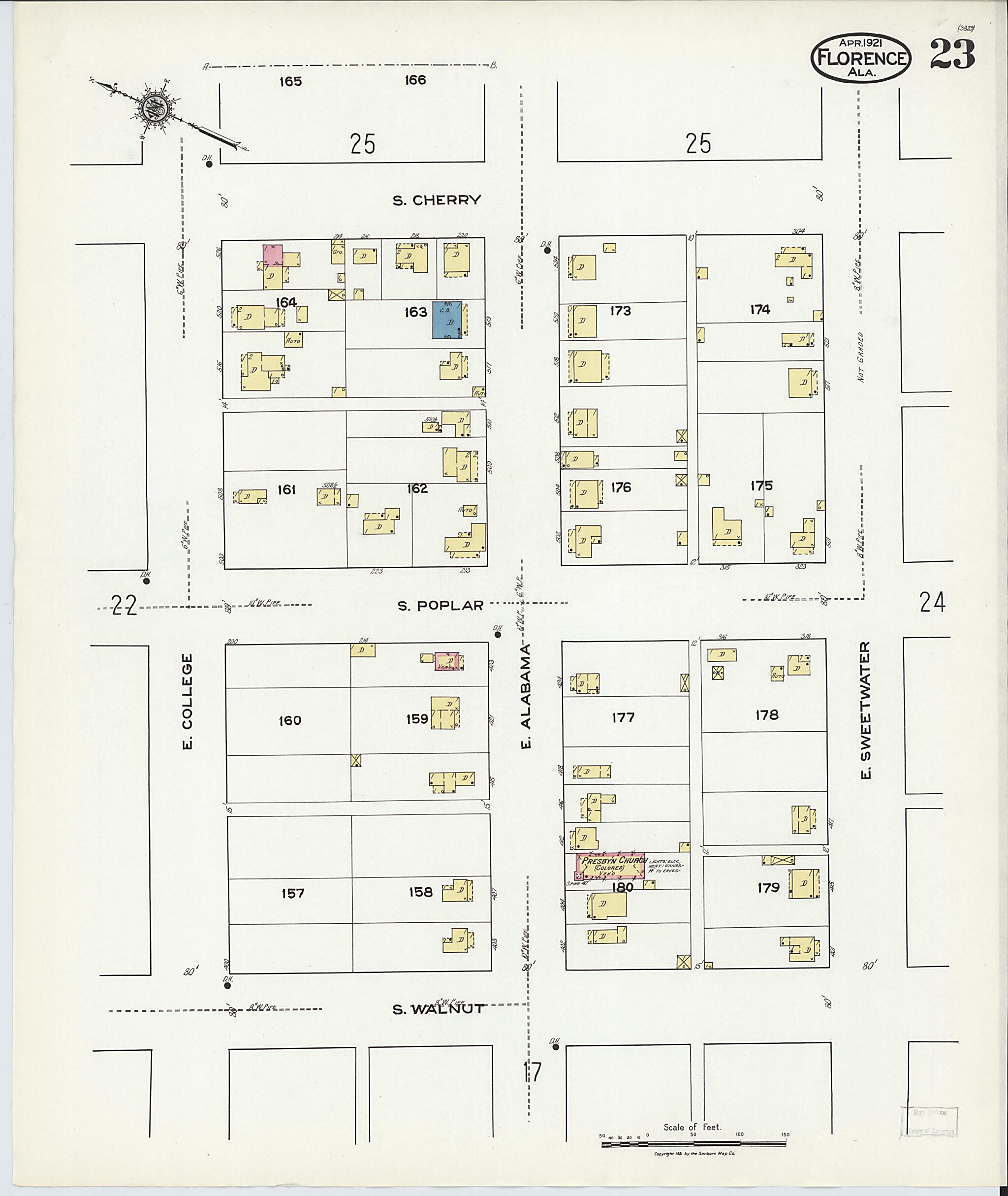 Old Map of Waterloo, Lauderdale County, Alabama [1921] Florence ...