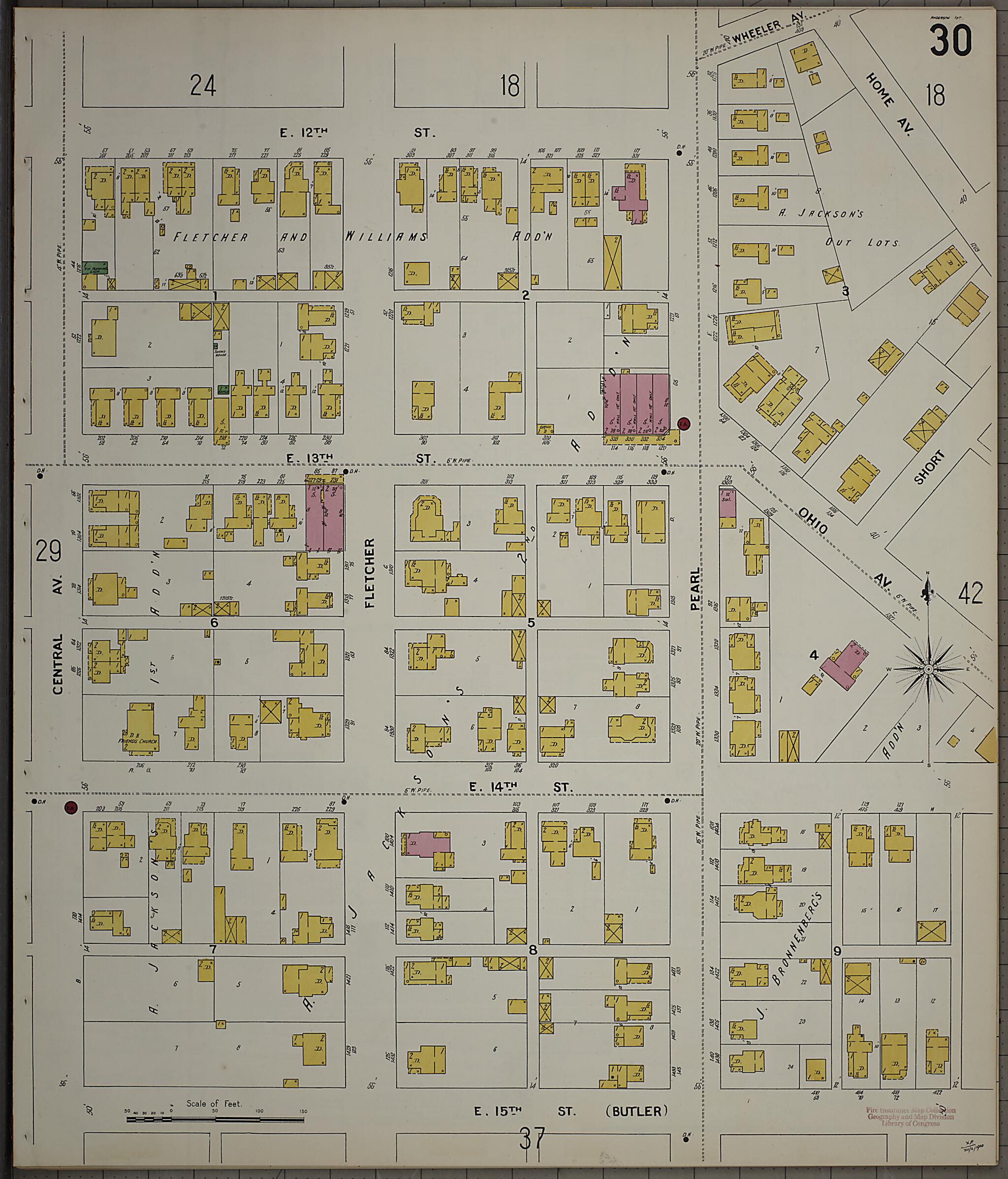 Old Map of Anderson, Madison County, Indiana [1900] Anderson, Madison ...