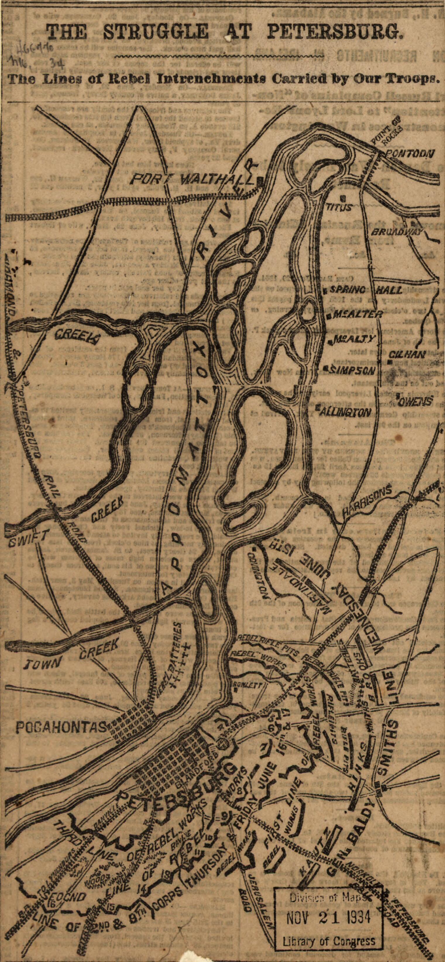 17,from 1864 Old Map Print (10.2 in. x 4.7 in.) – Relic Map Co.
