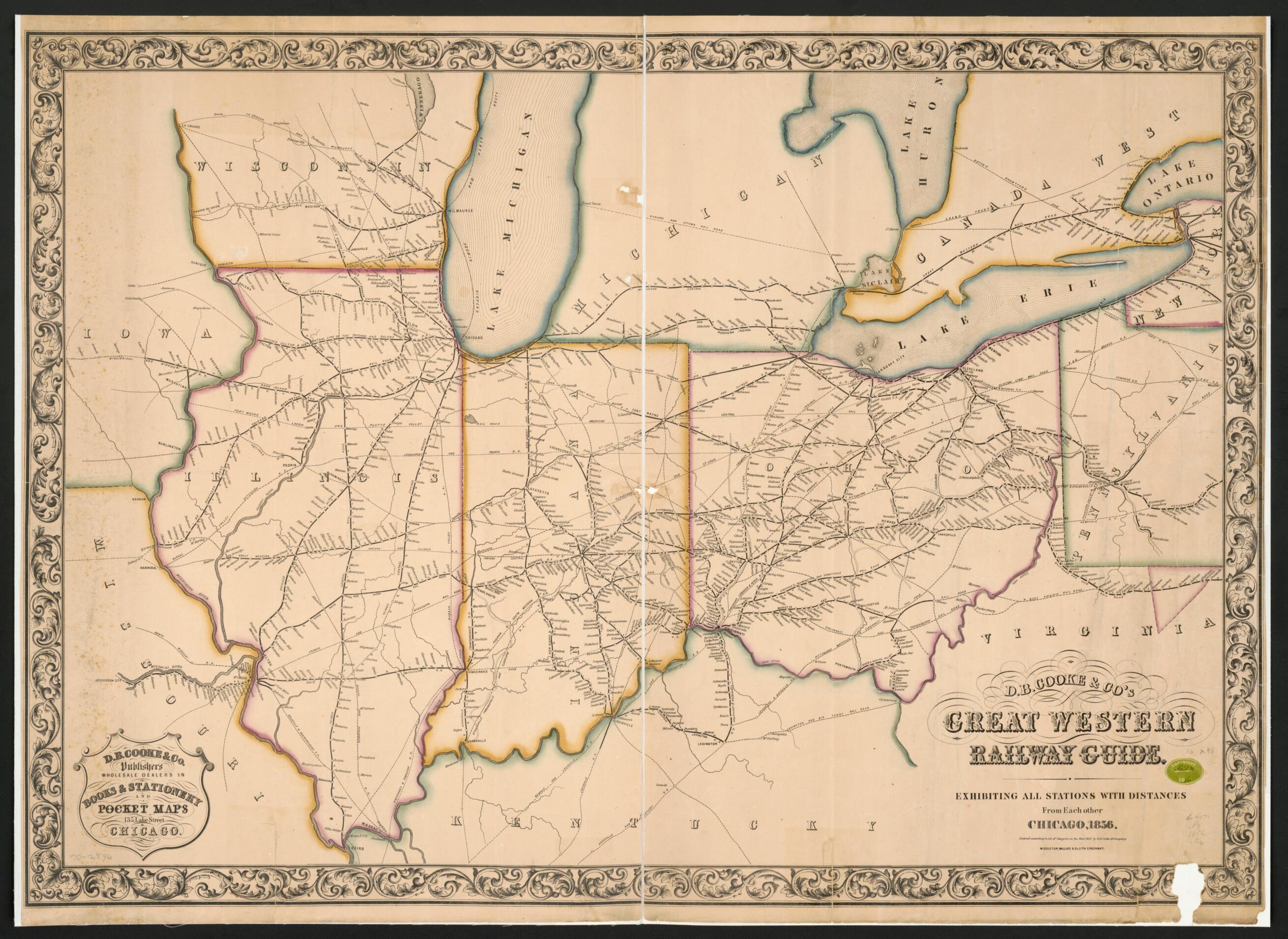 D.B. Cooke & Co's Great Western Railway Guide Exhibiting All Stations ...