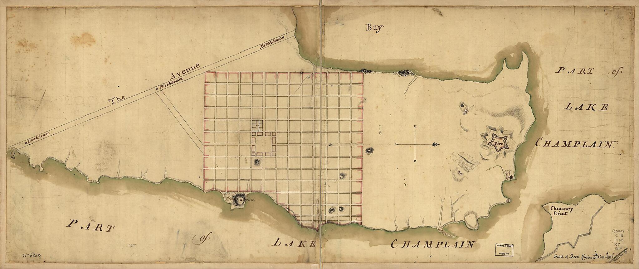 Old Map of Crown Point, New York [1768] Crown Point & Part of Lake ...